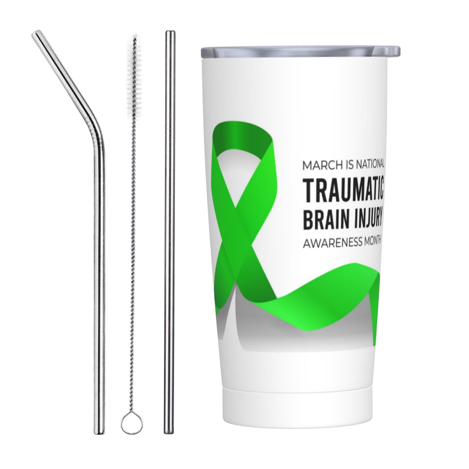 Traumatic Brain Injury Awareness Month 20oz Stainless Steel Thermal Cup ...