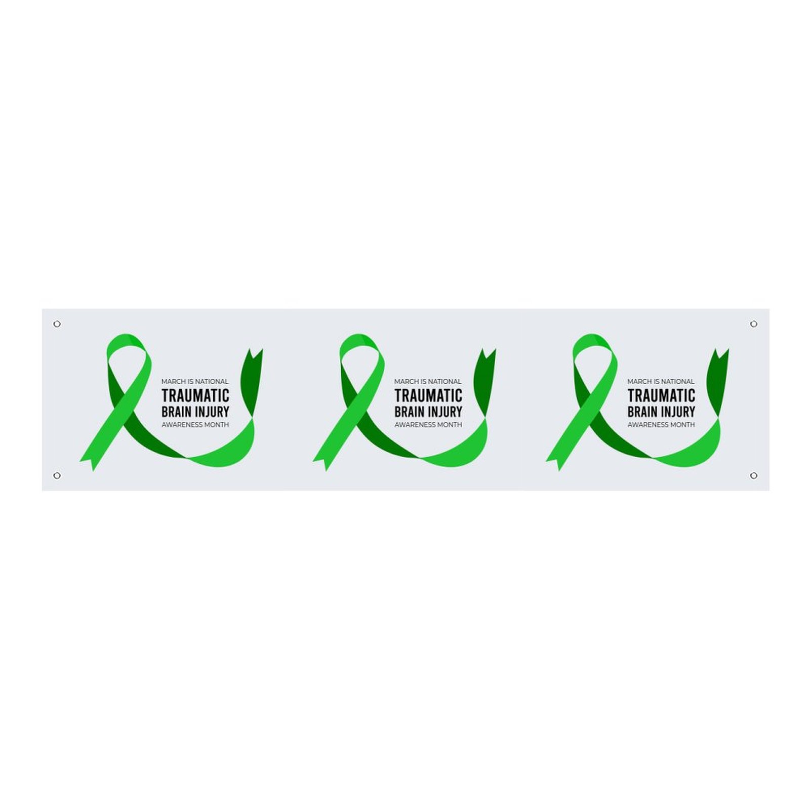Traumatic Brain Injury Awareness Month Banners Flag Hanging Backdrop ...