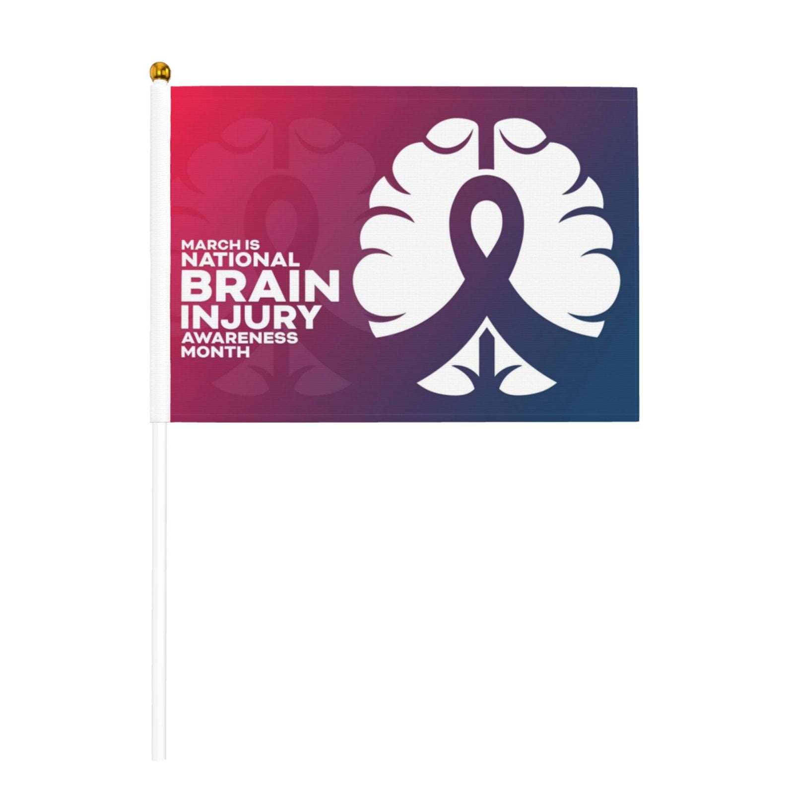 Traumatic Brain Injury Awareness Month Flag Small Mini Hand Held Flags Small Miniature Flags 5 ...