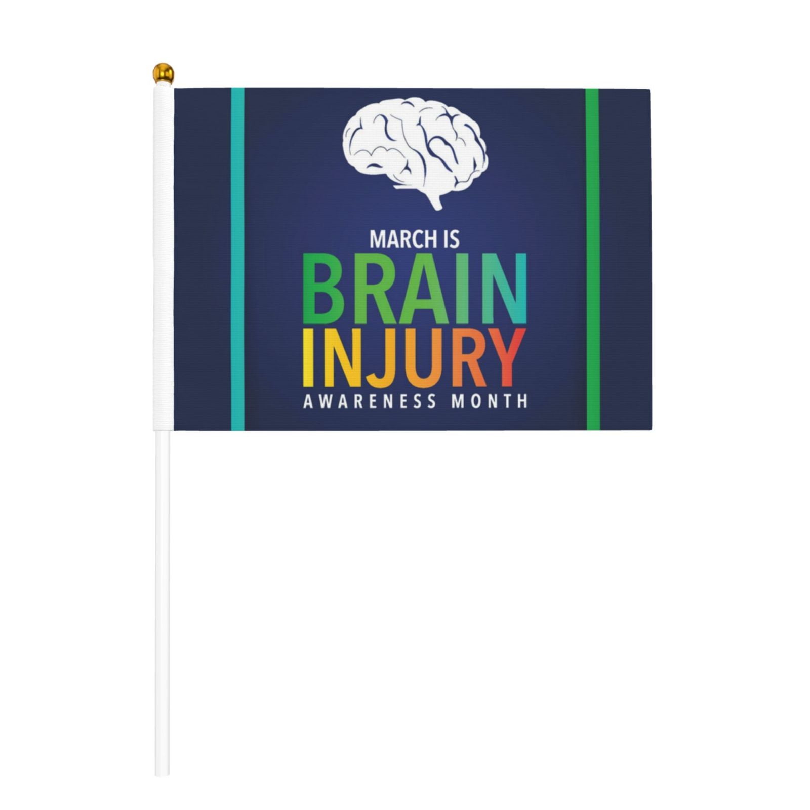 Traumatic Brain Injury Awareness Month Flag Small Mini Hand Held Flags ...