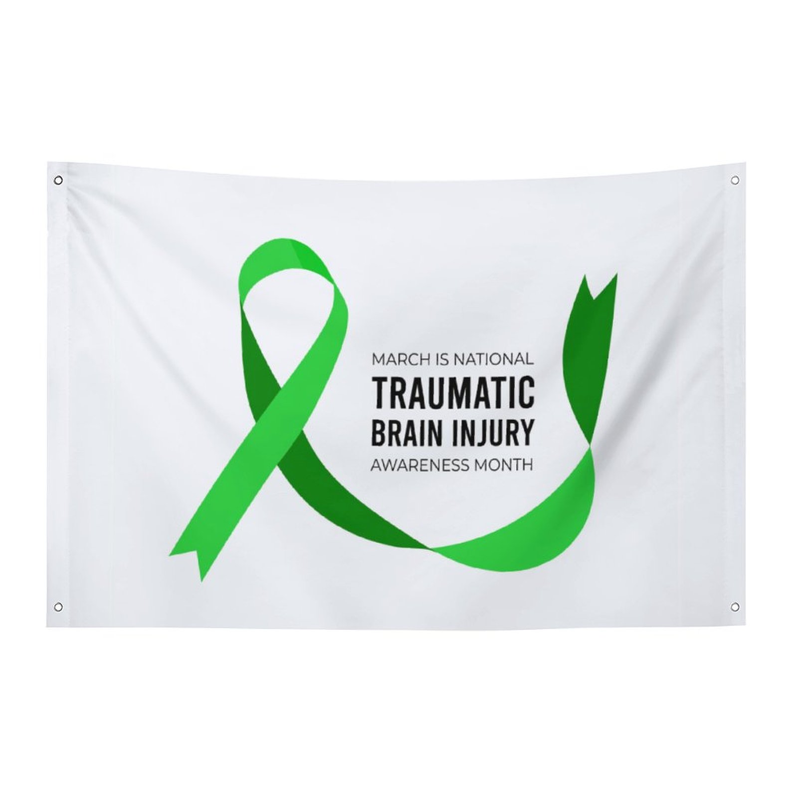 Traumatic Brain Injury Awareness Month Tapestry Banner Backdrop Flag ...