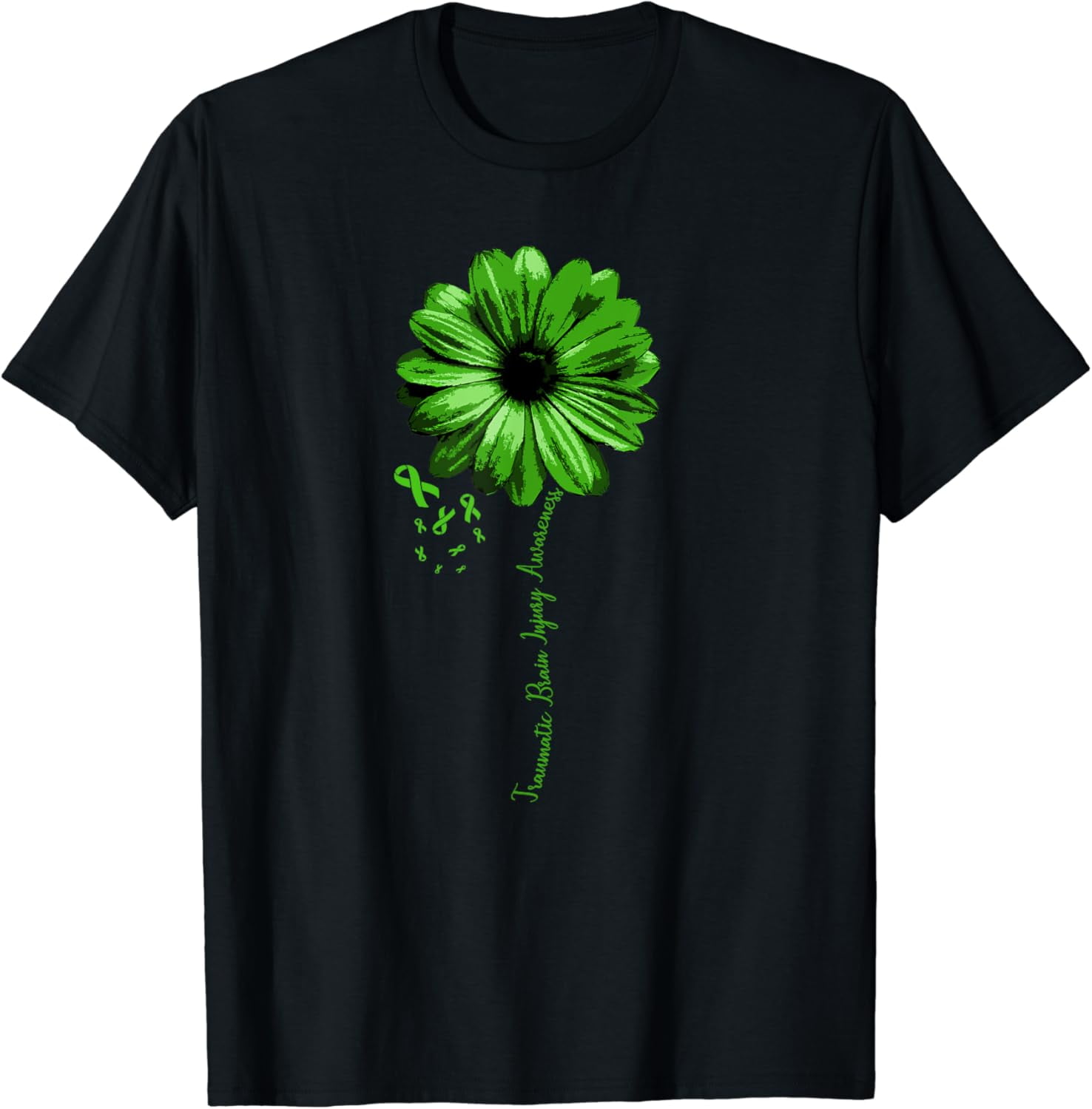 Traumatic Brain Injury Awareness Tshirt Warrior Green Ribbon - Walmart.com