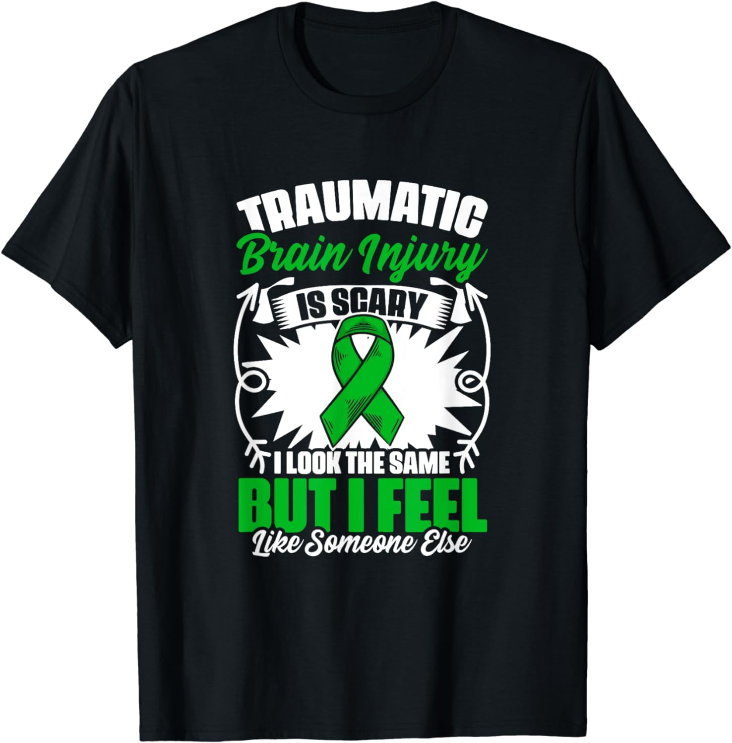 Traumatic Brain Injury Is Scary Brain Surgery TBI Survivor T-Shirt ...