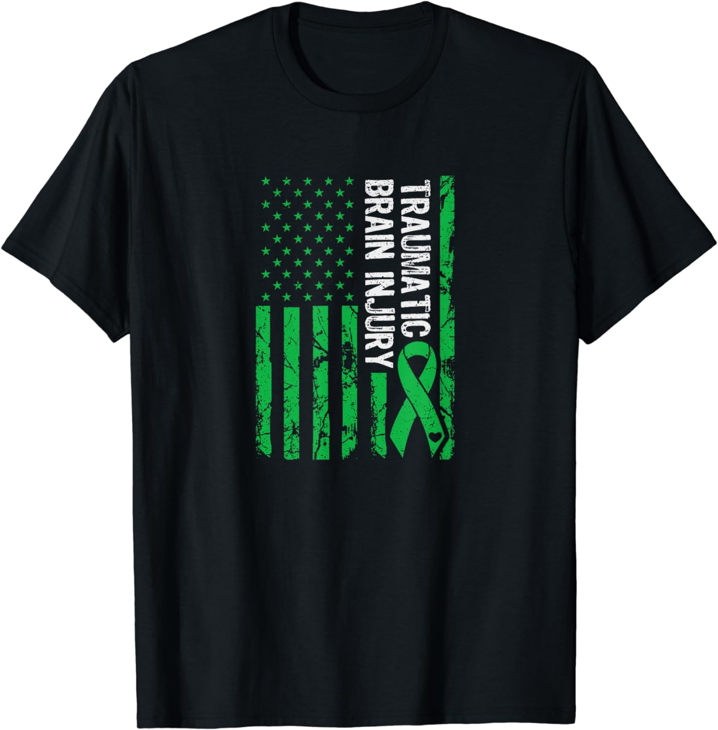 Traumatic Brain Injury TBI Green Ribbon Brain Surgery T-Shirt - Walmart.com