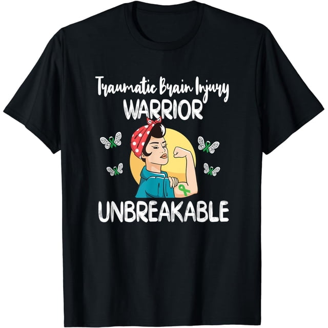 Traumatic Brain Injury Warrior TBI Awareness TBI Month T-Shirt ...