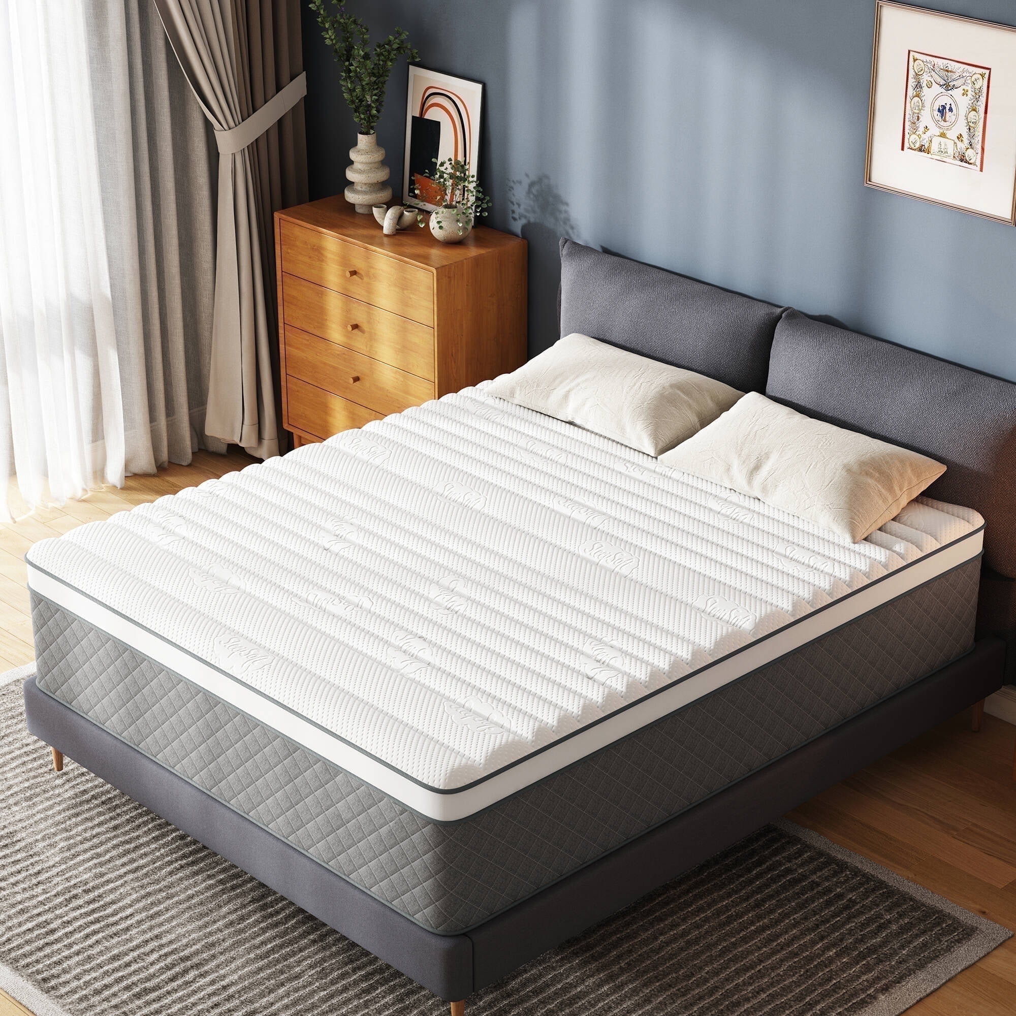 Swbvs 14 Inch Medium Full Mattress Adult Cooling Memory Foam Full Size ...