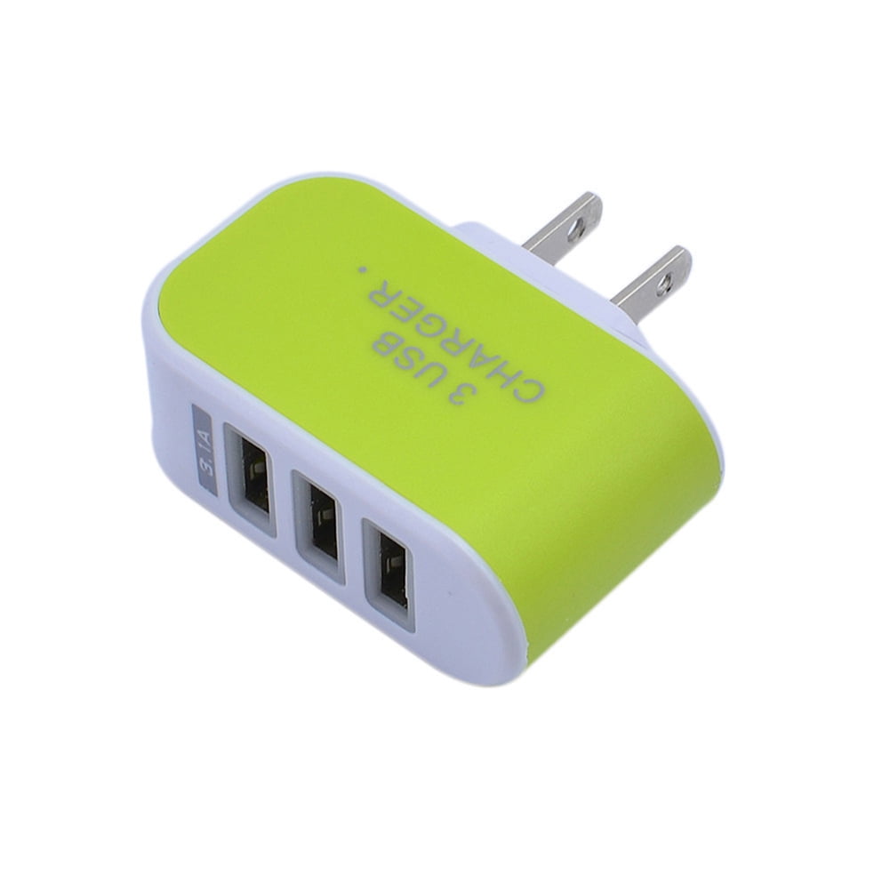 Travel 3.1A Fast Charge 3 USB Ports Plug-in Wall Charger Adapter ...