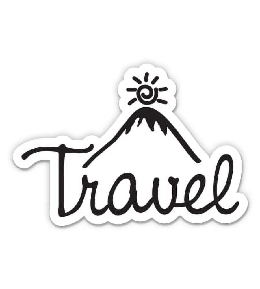 Travel - 8" Vinyl Sticker - For Car Laptop I-Pad - Waterproof Decal ...