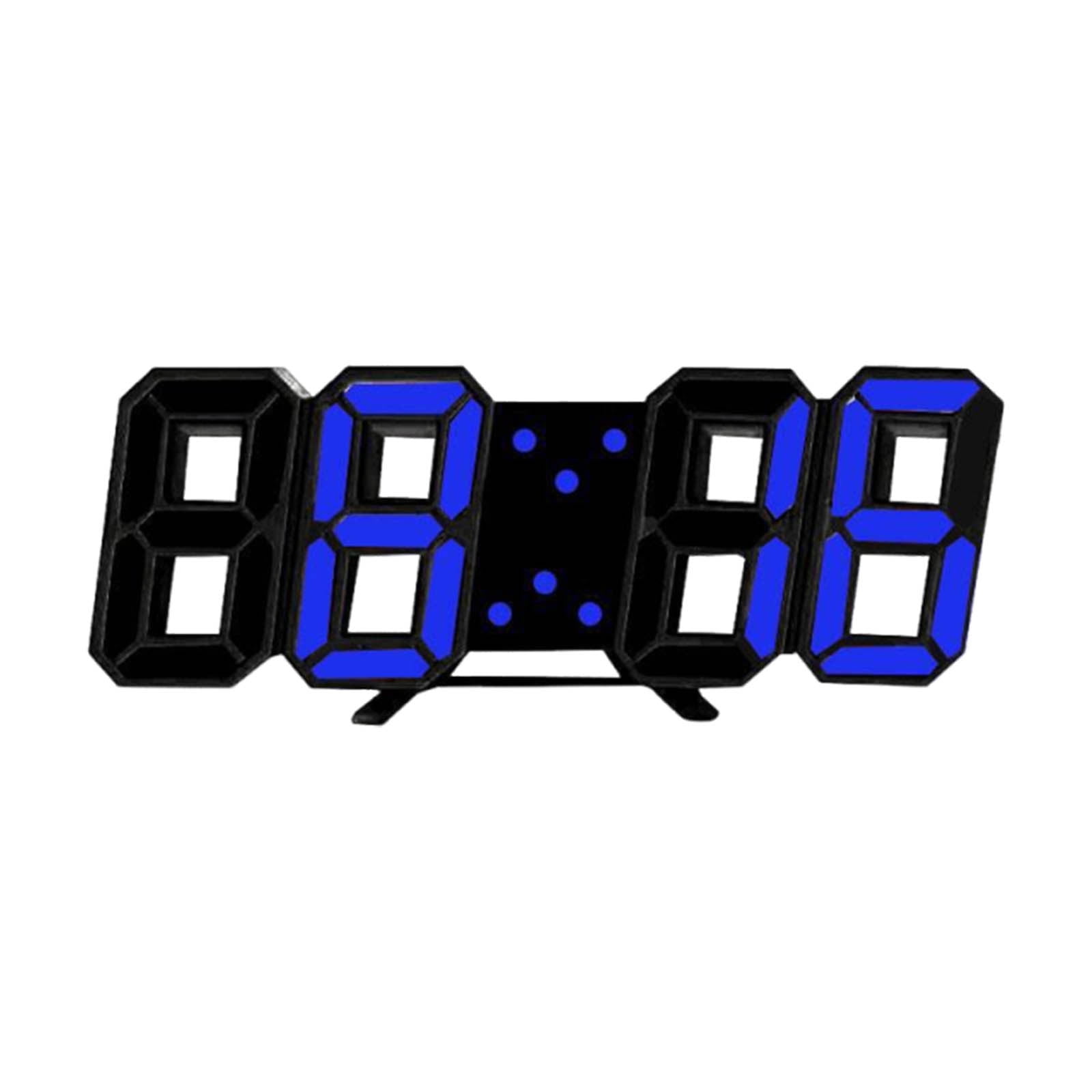 Travel Alarm Clock Qwtwty LED Digital Clock Wall Deco Glowing Night ...