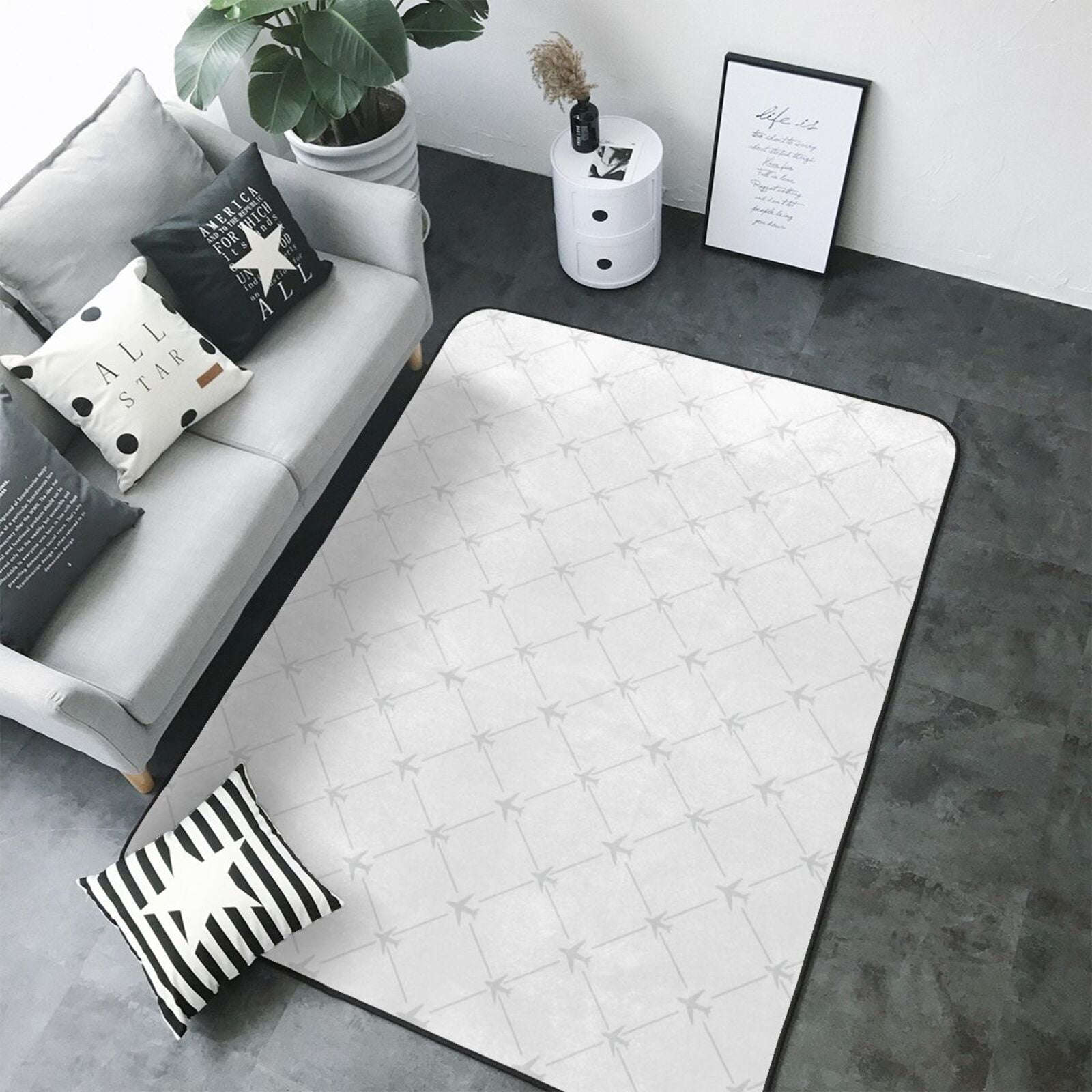 Travel Around The World Airplane Area Rugs for Living Room Bedroom, 5x7 ...