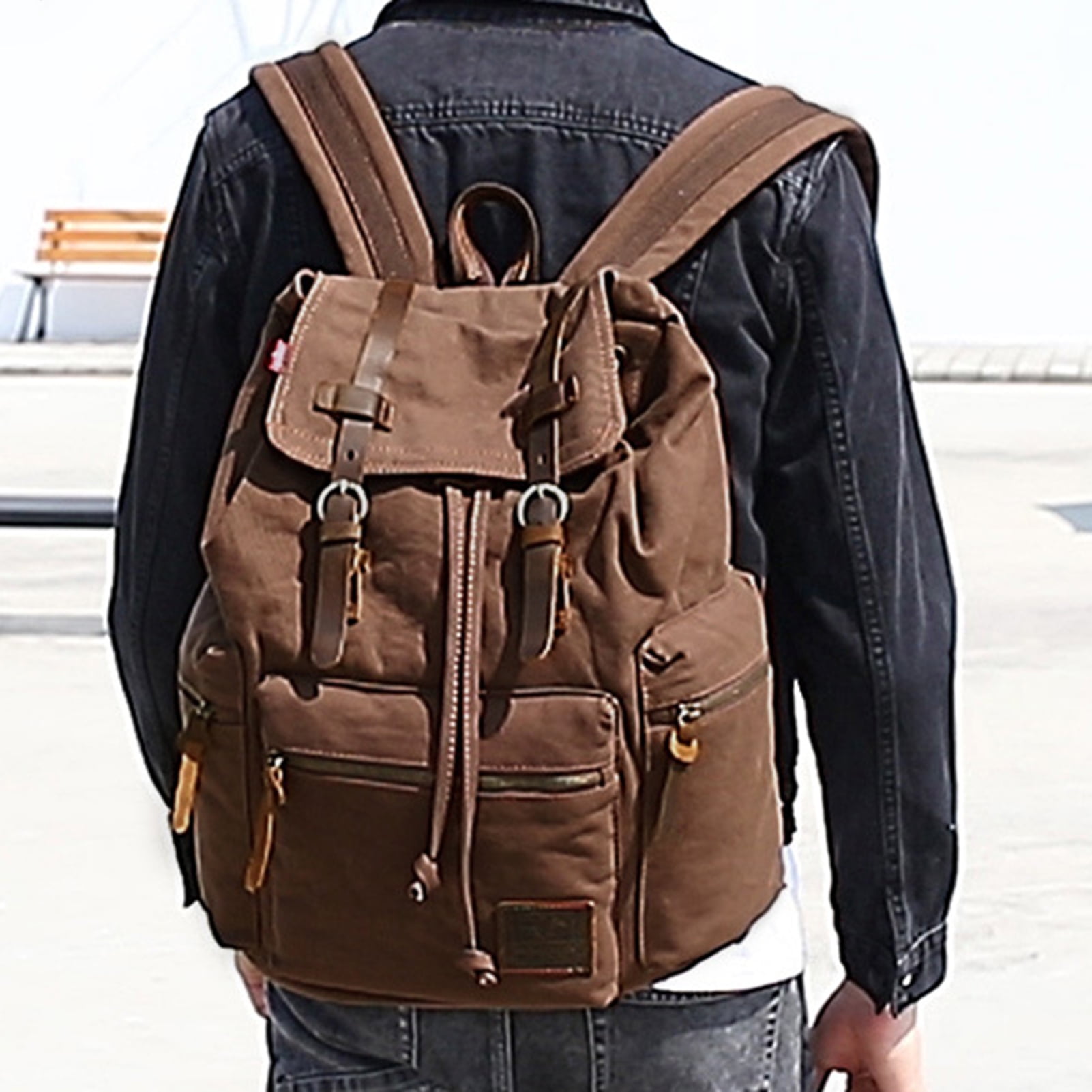 Travel Backpack Convertible Duffel Zipper Closure Adjustable Shoulder ...