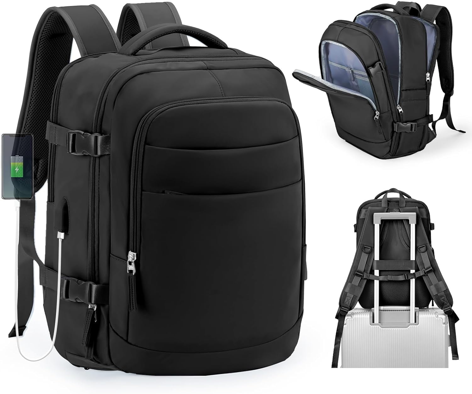 Travel Backpack, Flight Approved Carry On Backpack for Work Business ...