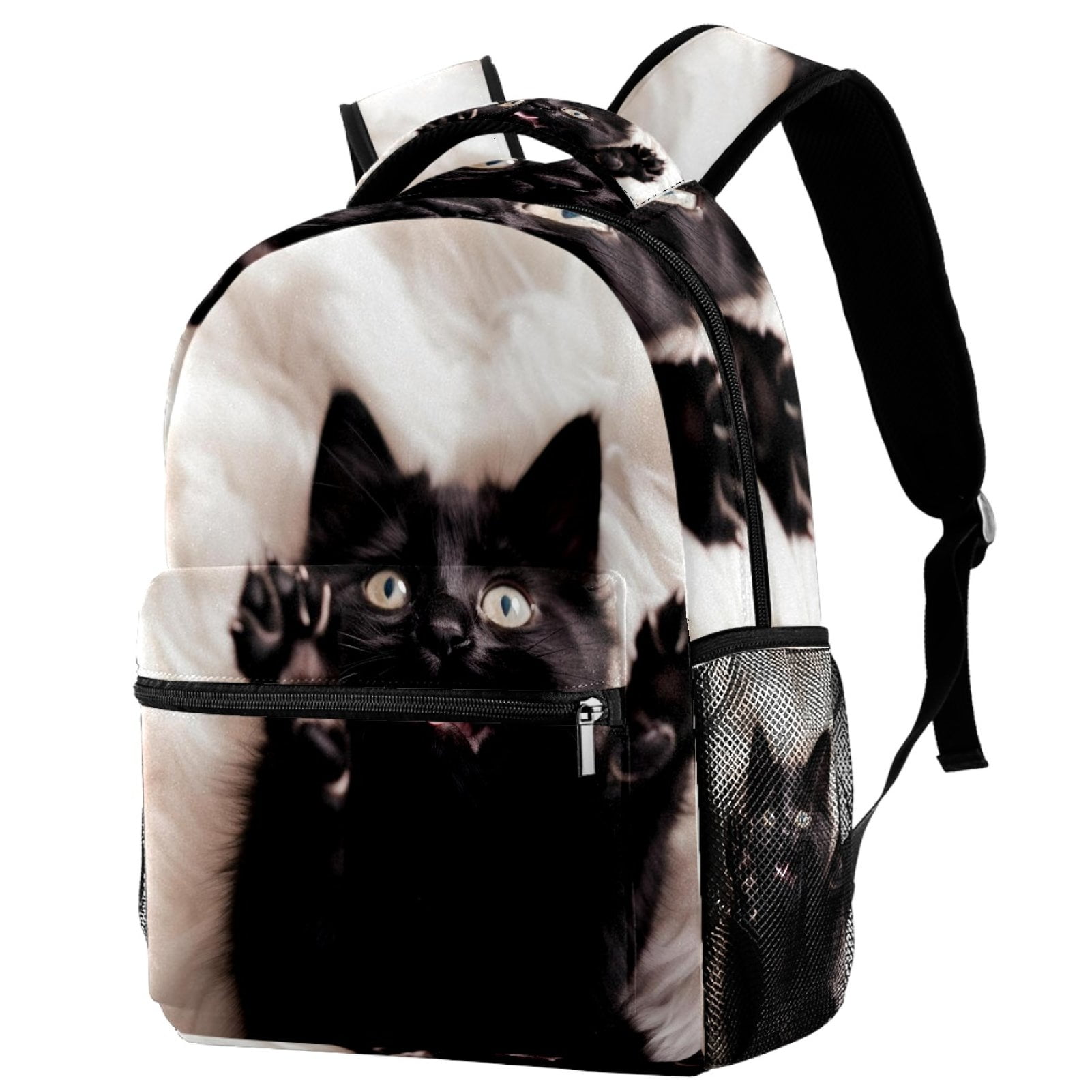 Travel Backpack,Small Backpack,Black Cat Kitten Carry on Backpack ...
