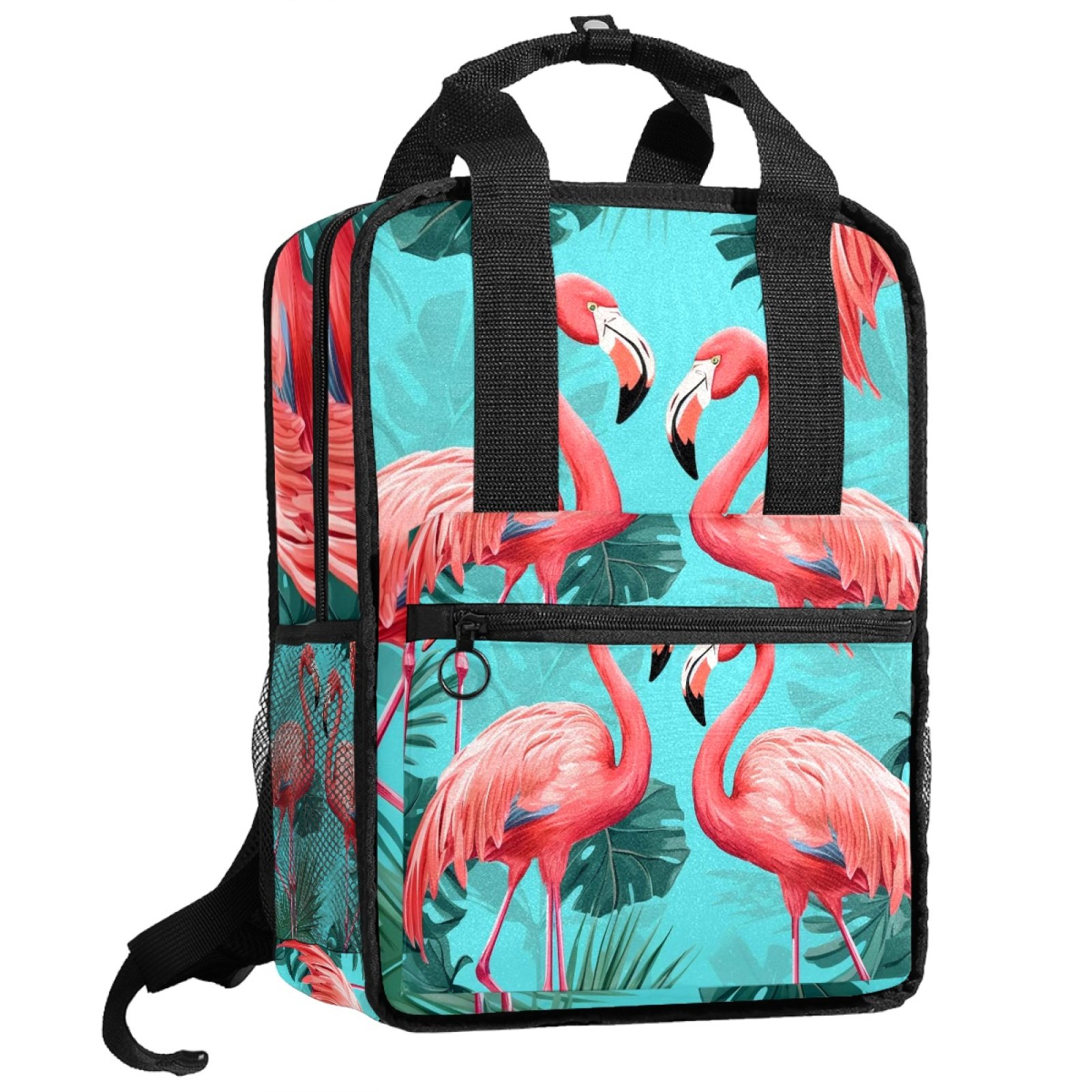 Travel Backpack,Small Backpack,Flamingo Leaves Tropical Hawaiian Style ...