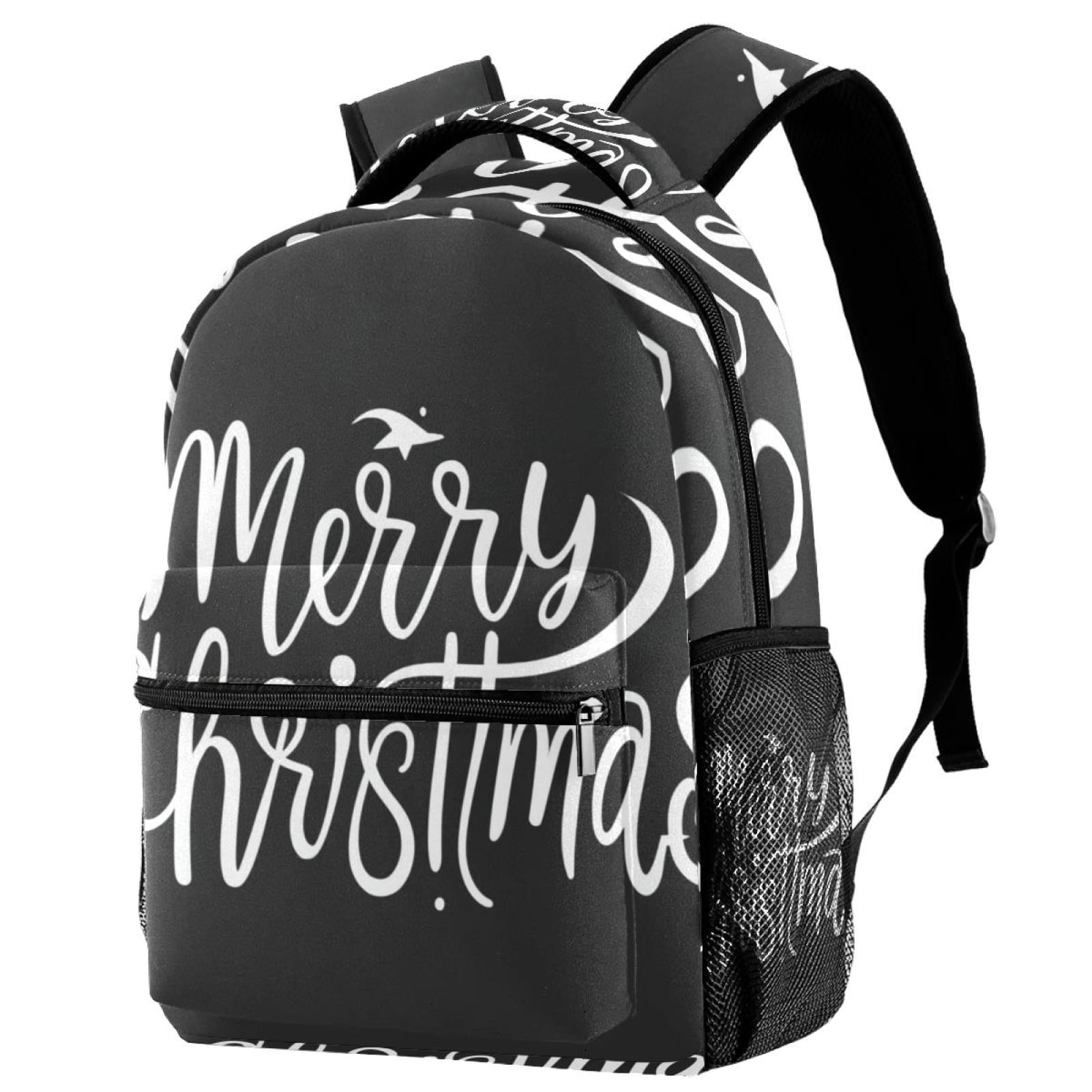 Travel Backpack Teenage Adult Christmas Fonts Backpacks Travel School ...