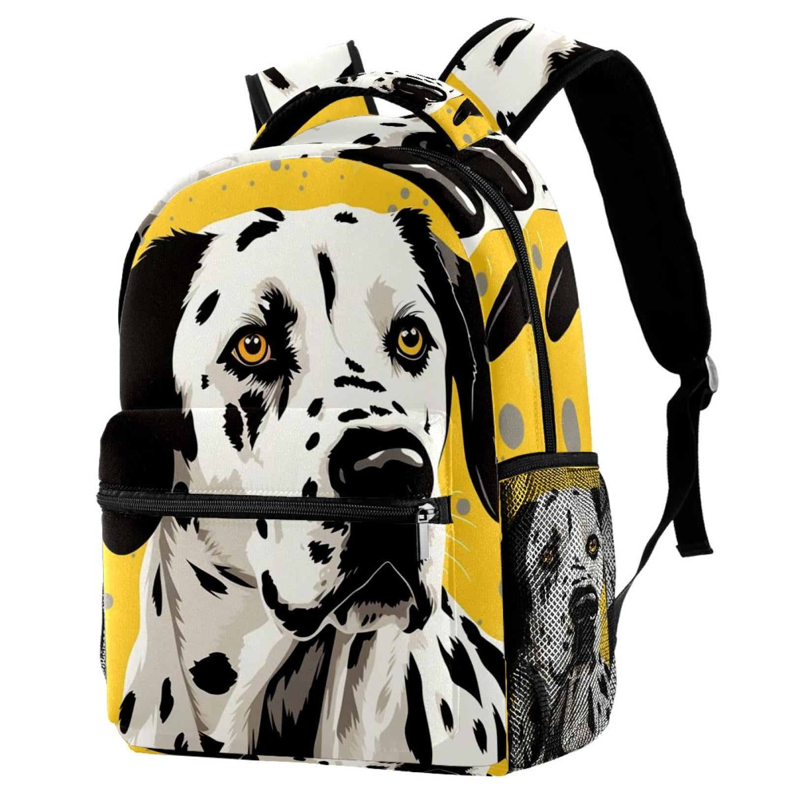 Travel Backpack Teenage Adult Dalmatian Yellow Pattern Backpacks Travel ...
