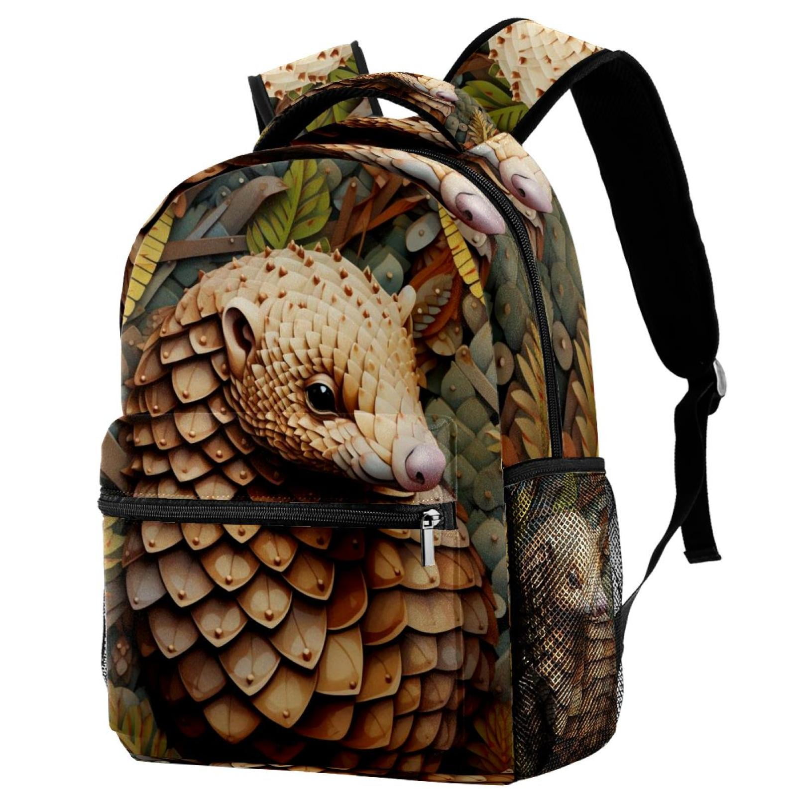 Travel Backpack Teenage Adult Pangolin Scales Brown Backpacks Travel ...