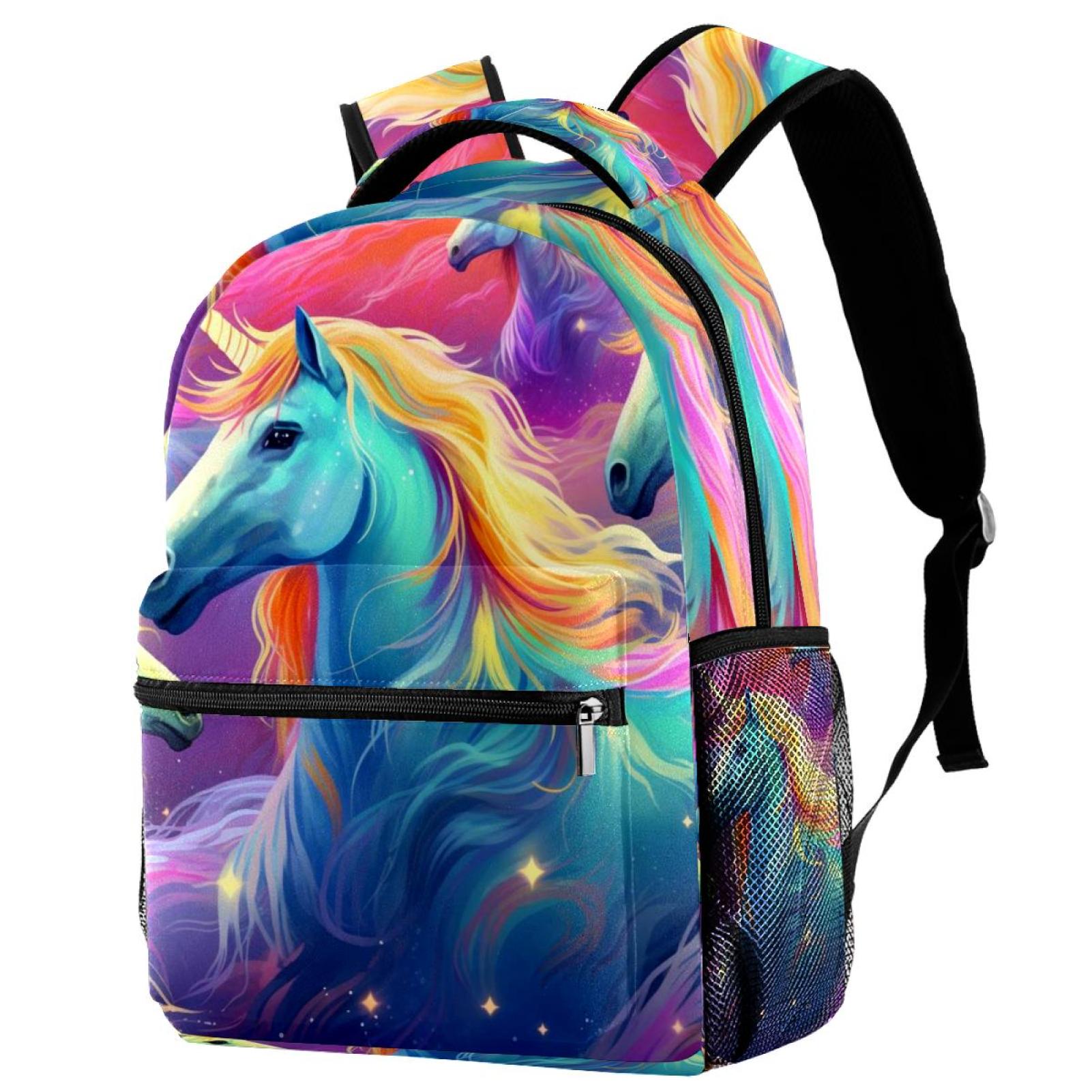 Travel Backpack Teenage Adult Rainbow Unicorn Cute Backpacks Travel ...