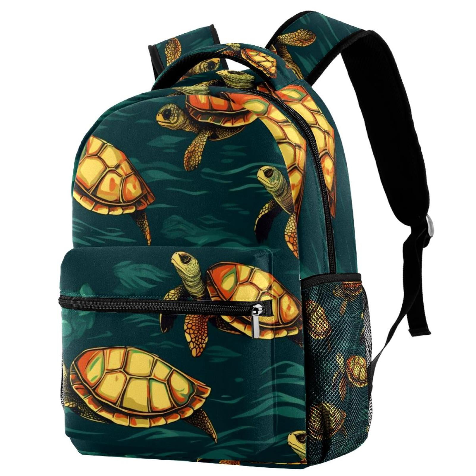 Travel Backpack Teenage Adult Sea Turtles Cute Seamless Backpacks ...