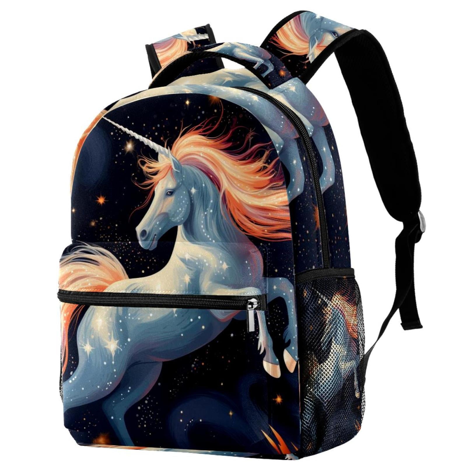 Travel Backpack Teenage Adult Starry Sky Unicorns Backpacks Travel ...