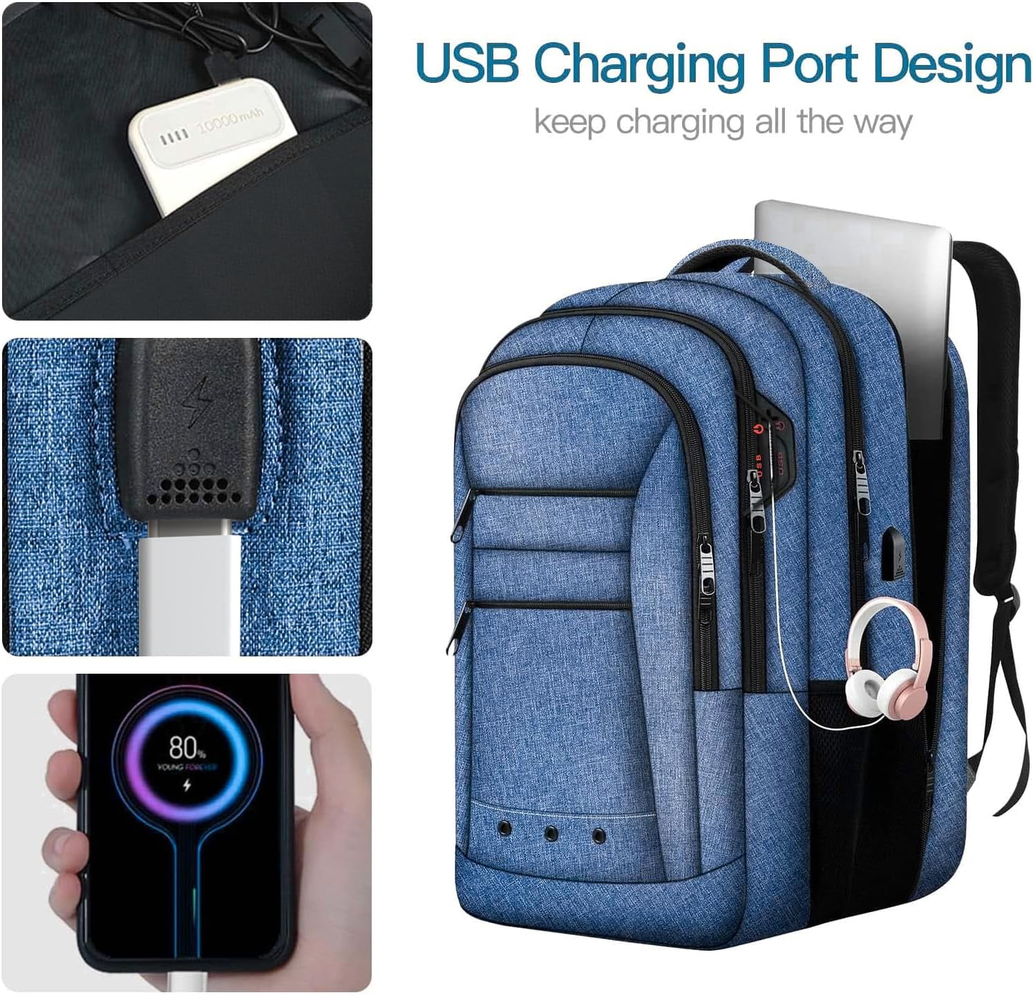 Travel Backpack,Upgraded Extra Large Backpack For Men, 17 Inch Laptop ...