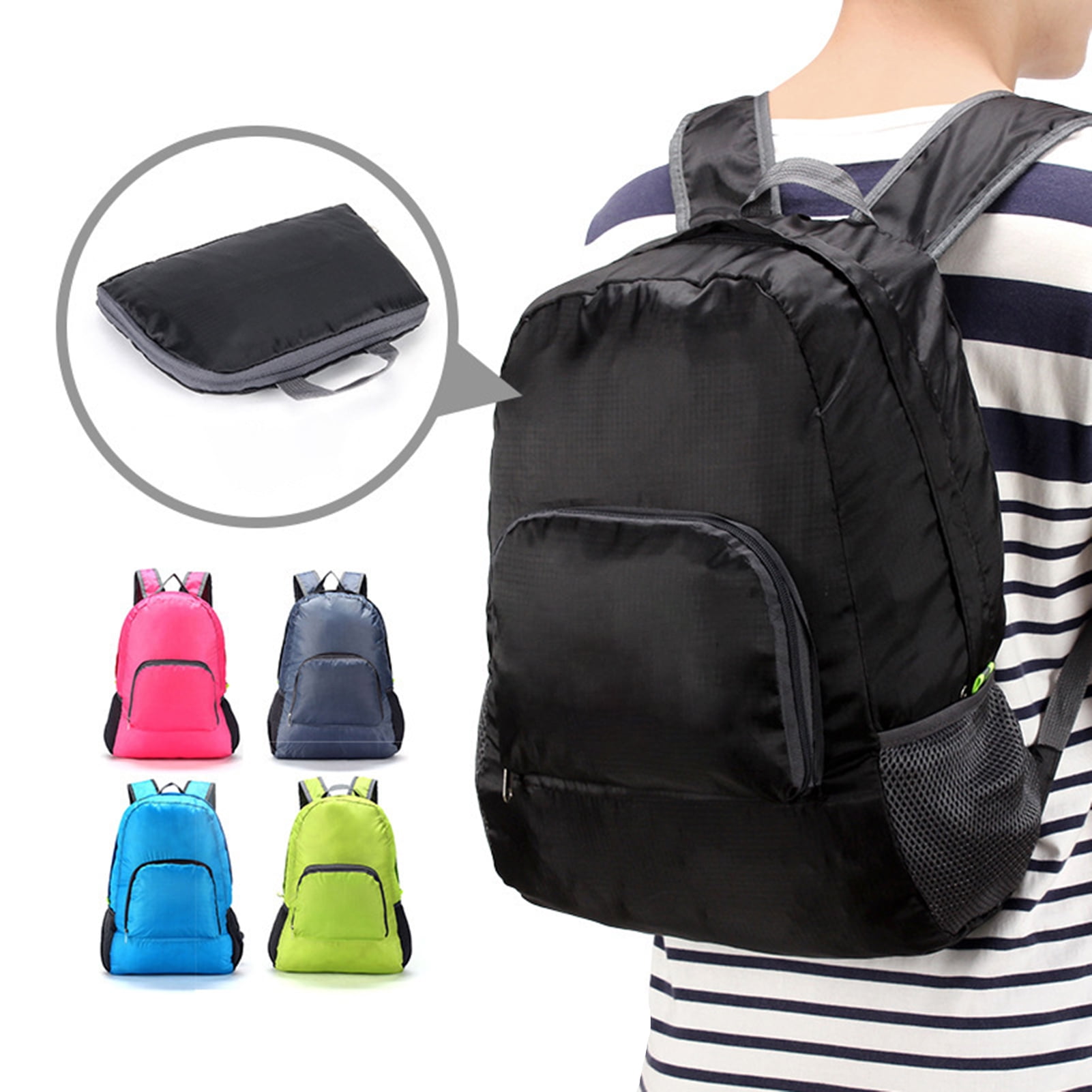 Travel Backpack Wide Shoulder Straps Smooth Zipper Multi Compartments ...