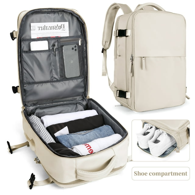 Airline-Approved Travel Backpack with Shoe Compartment, Suitable for ...