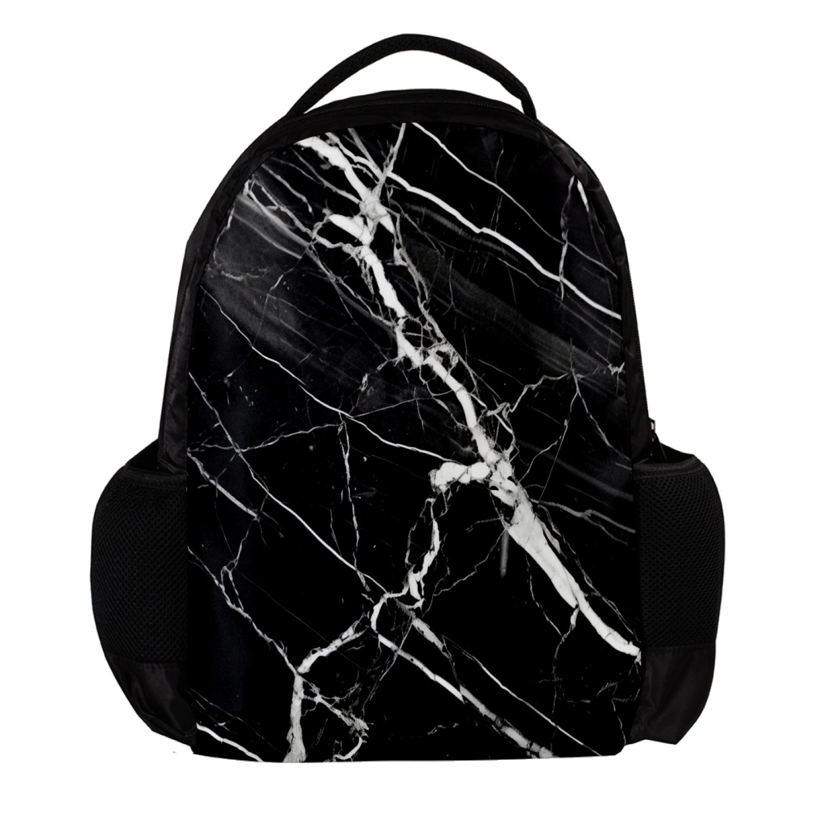 Travel Backpacks for Women,Black Line Texture Marble Mens Backpack ...