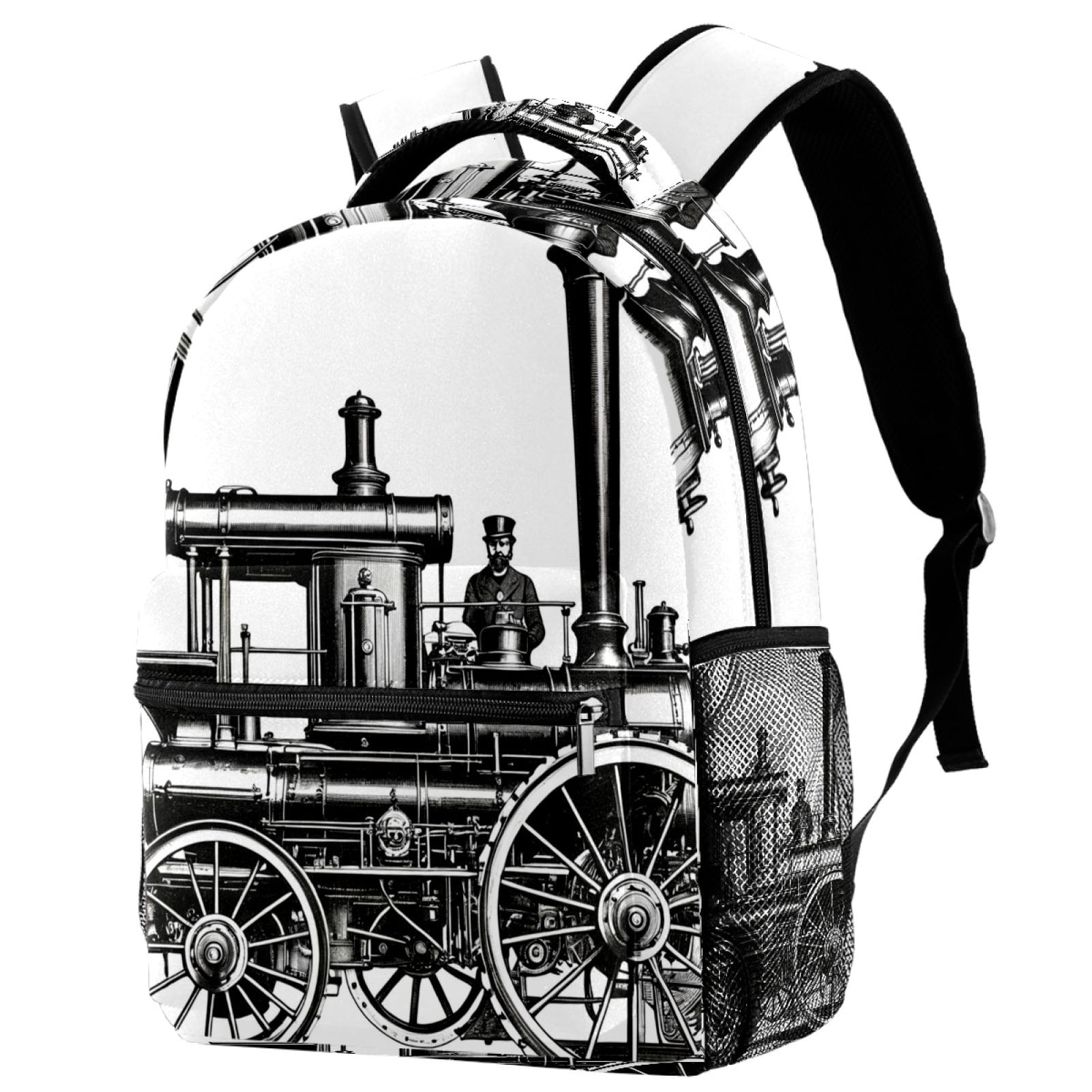 Travel Backpacks for Women Mens Backpack Retro Illustration Ancient Car ...