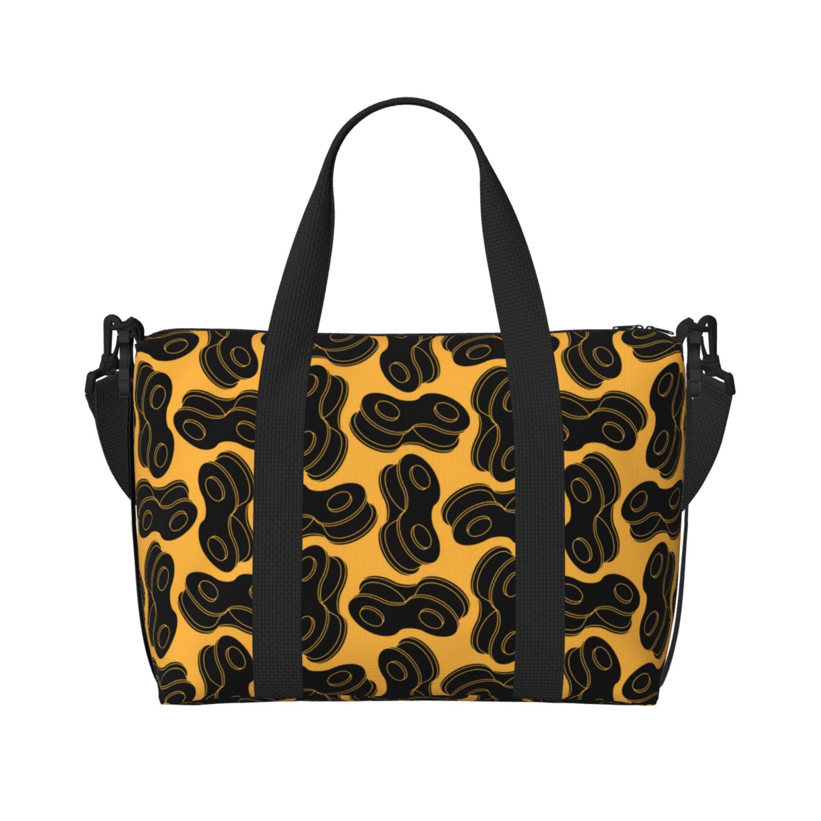 Travel Bag, Bike chains Pattern black Carry On Duffle Bags Overnight ...