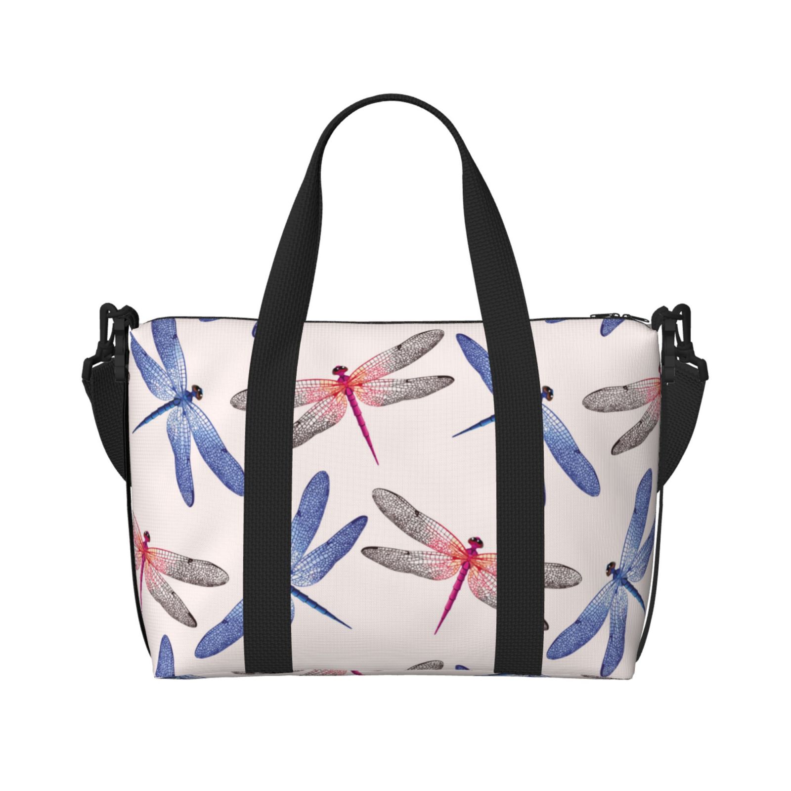 Travel Bag, Blue Purple Dragonfly Carry On Duffle Bags Overnight ...