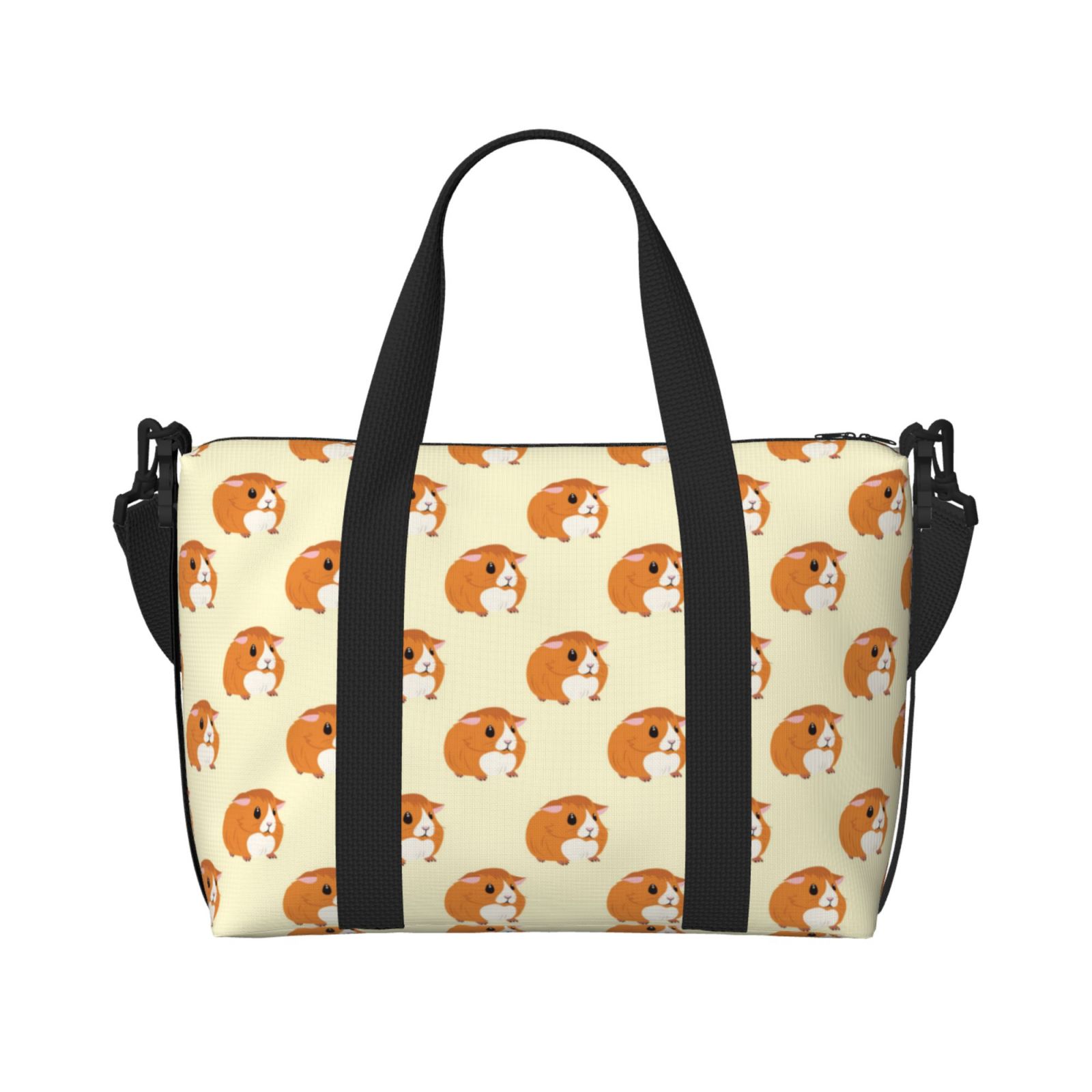 Travel Bag, Cartoon Cute Hamster Yellow Carry On Duffle Bags Overnight ...