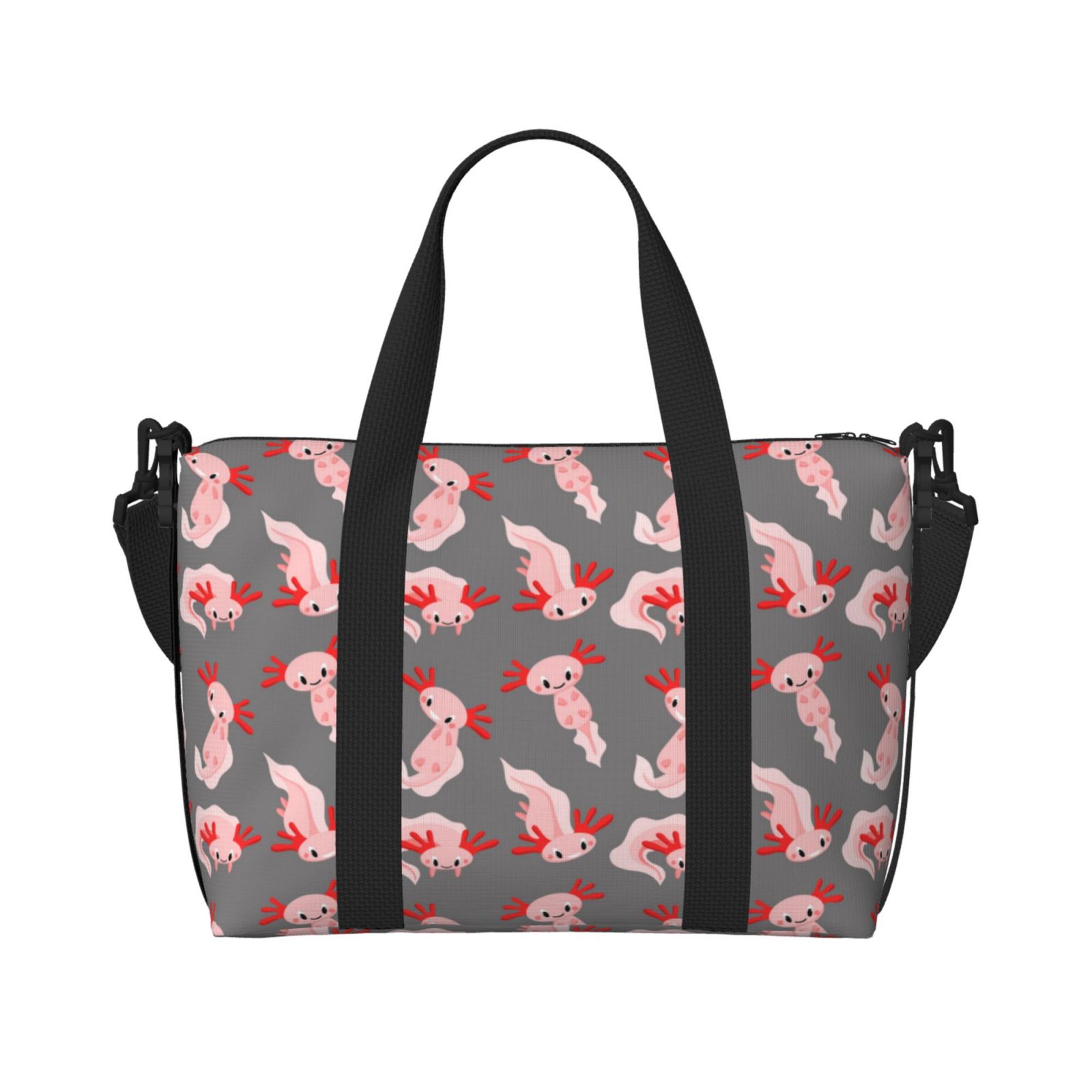 Travel Bag, Cartoon Cute Newt Pink_C Carry On Duffle Bags Overnight ...