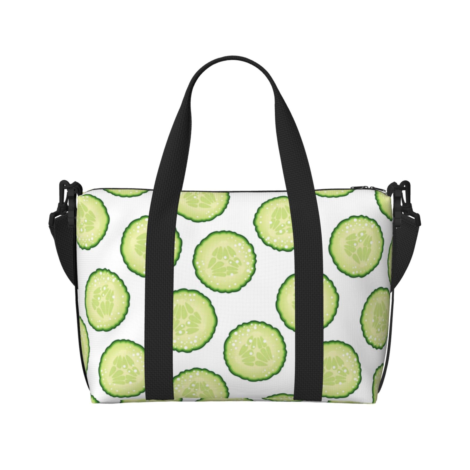 Travel Bag, Cucumber slices white Carry On Duffle Bags Overnight ...