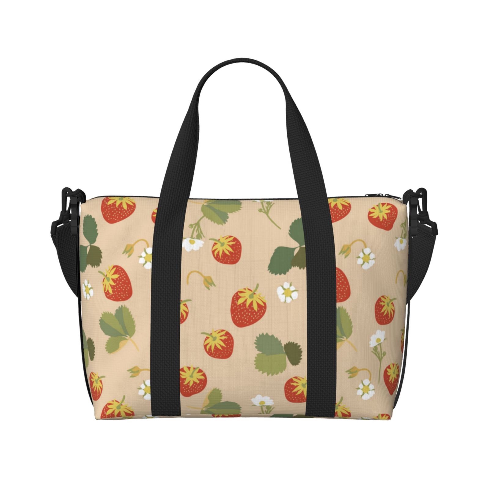 Travel Bag, Cute Compact Strawberry Carry On Duffle Bags Overnight ...