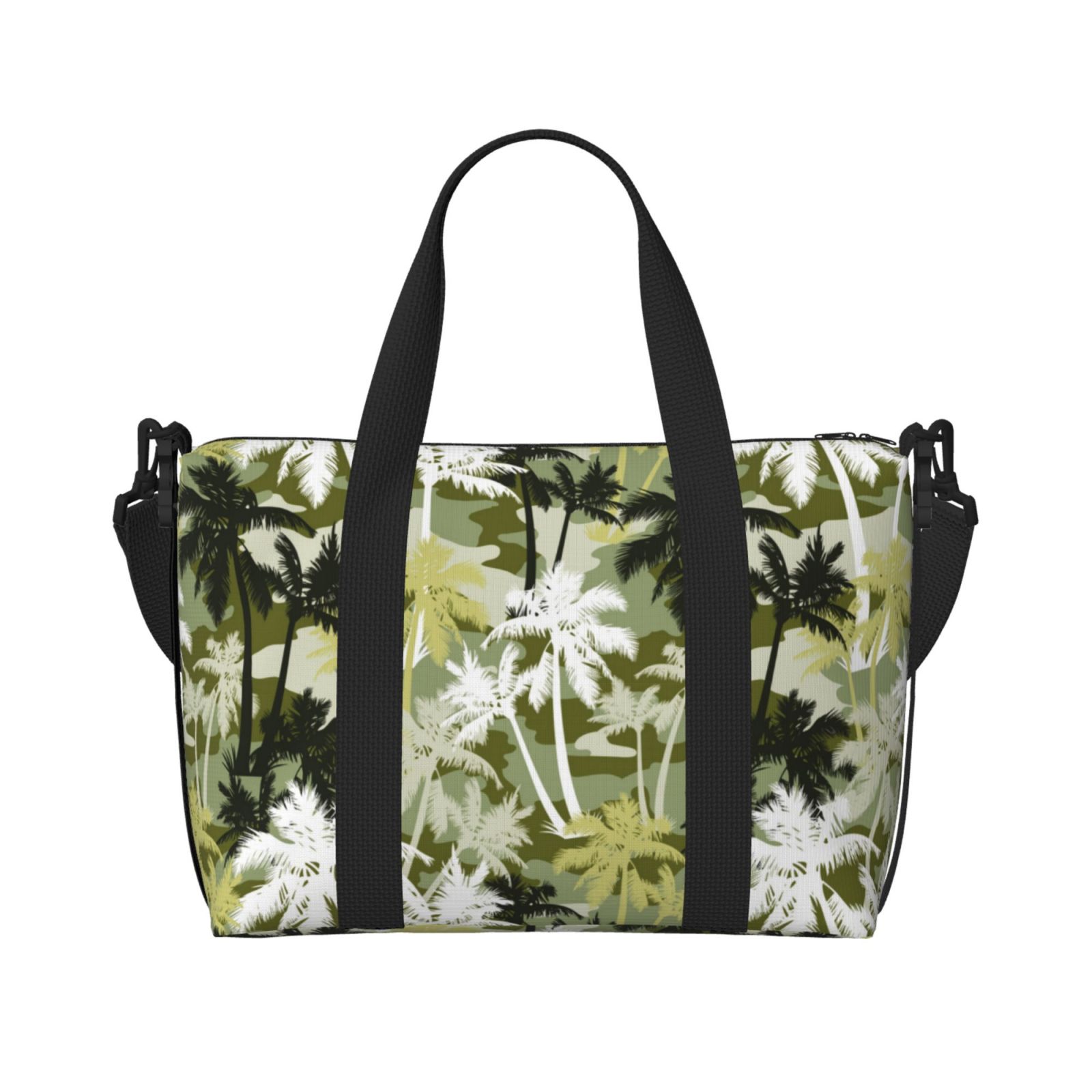 Travel Bag, Hawaiian Style Black Green Carry On Duffle Bags Overnight ...