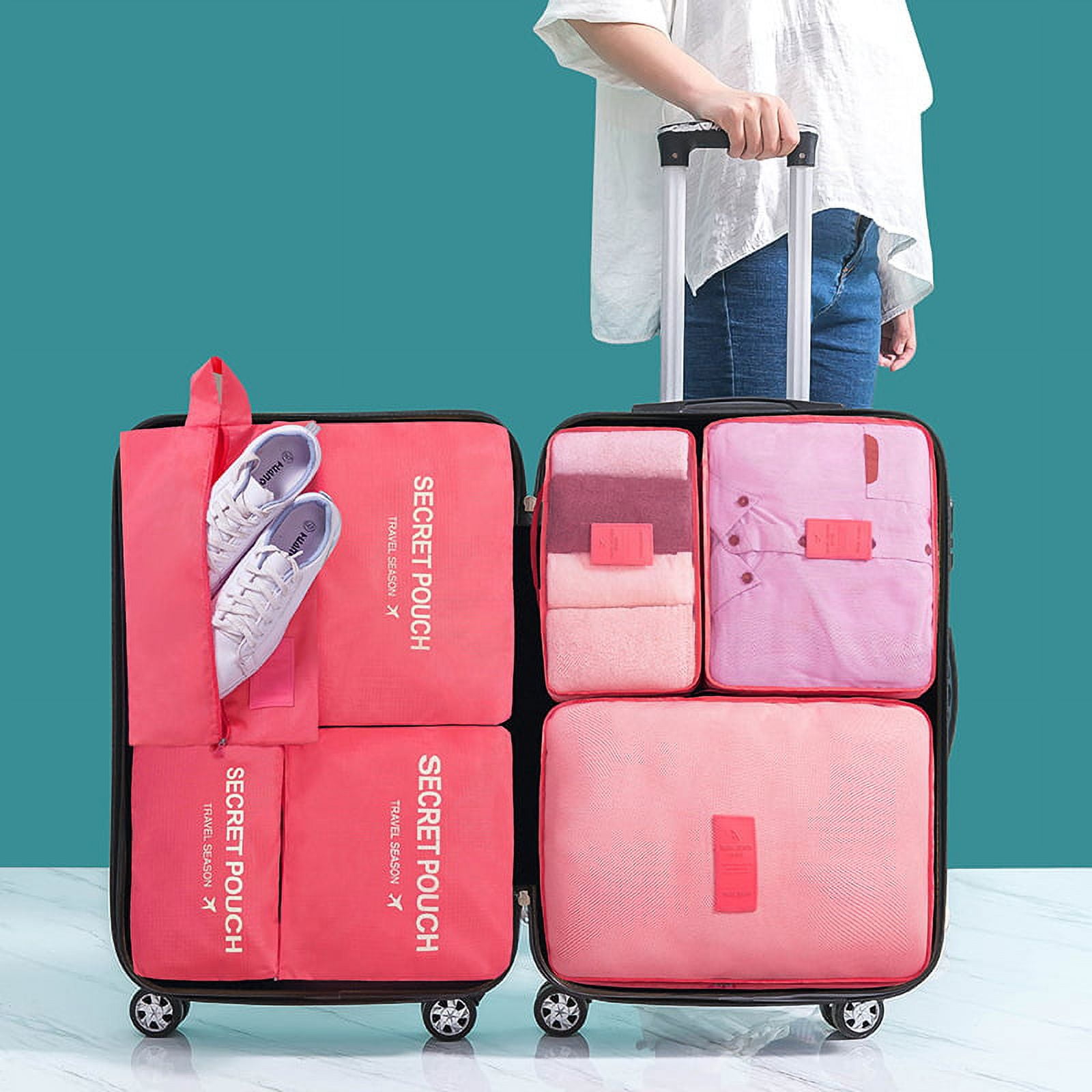Travel Bag Set 6/7 Piece Travel Packing Cubes for Suitcases Lightweight ...
