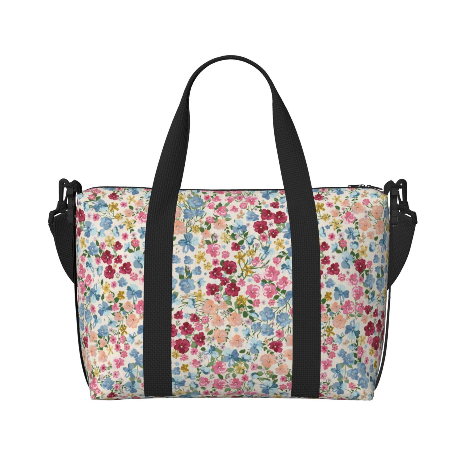 Travel Bag, Trendy Floral Design Carry On Duffle Bags Overnight ...