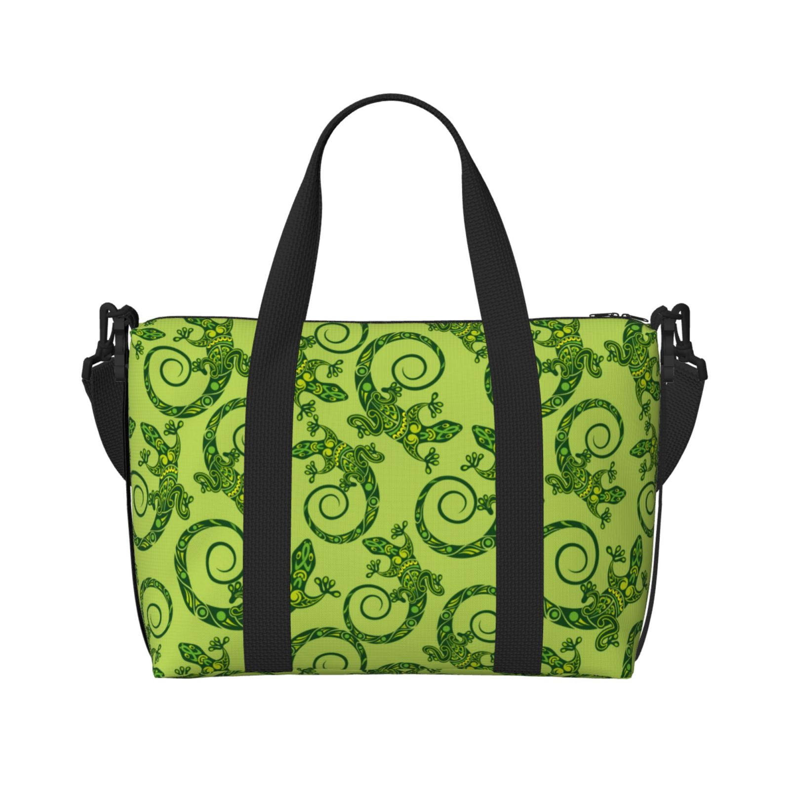 Travel Bag, Tropical Cute Lizard Gecko Green Carry On Duffle Bags ...
