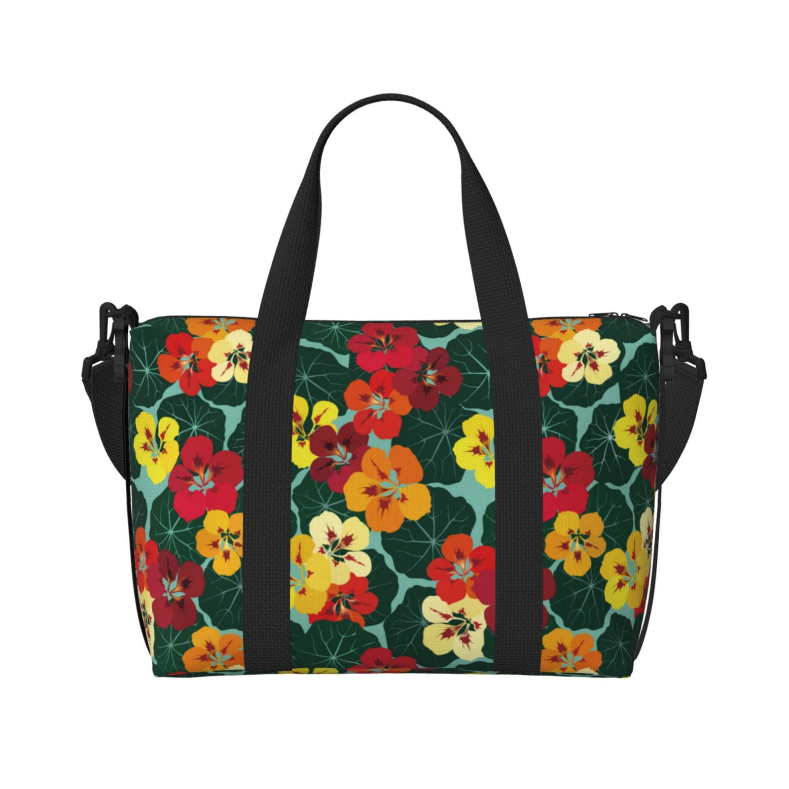 Travel Bag, colorful flowers_B Carry On Duffle Bags Overnight Weekender ...