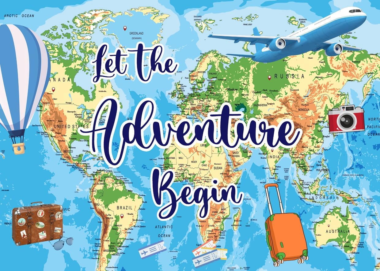 Travel Beautiful Backdrop Around The World Backdrop Adventure Awaits ...