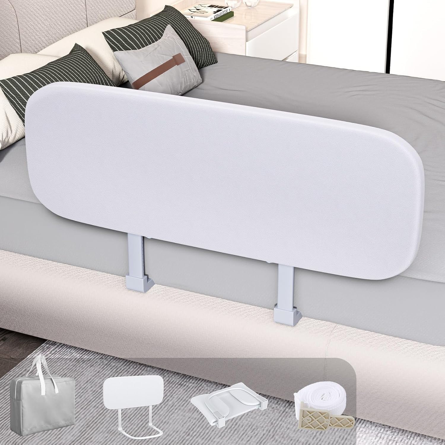 Travel Bed Rails for Toddlers - Portable Safety Rail with No Drill ...