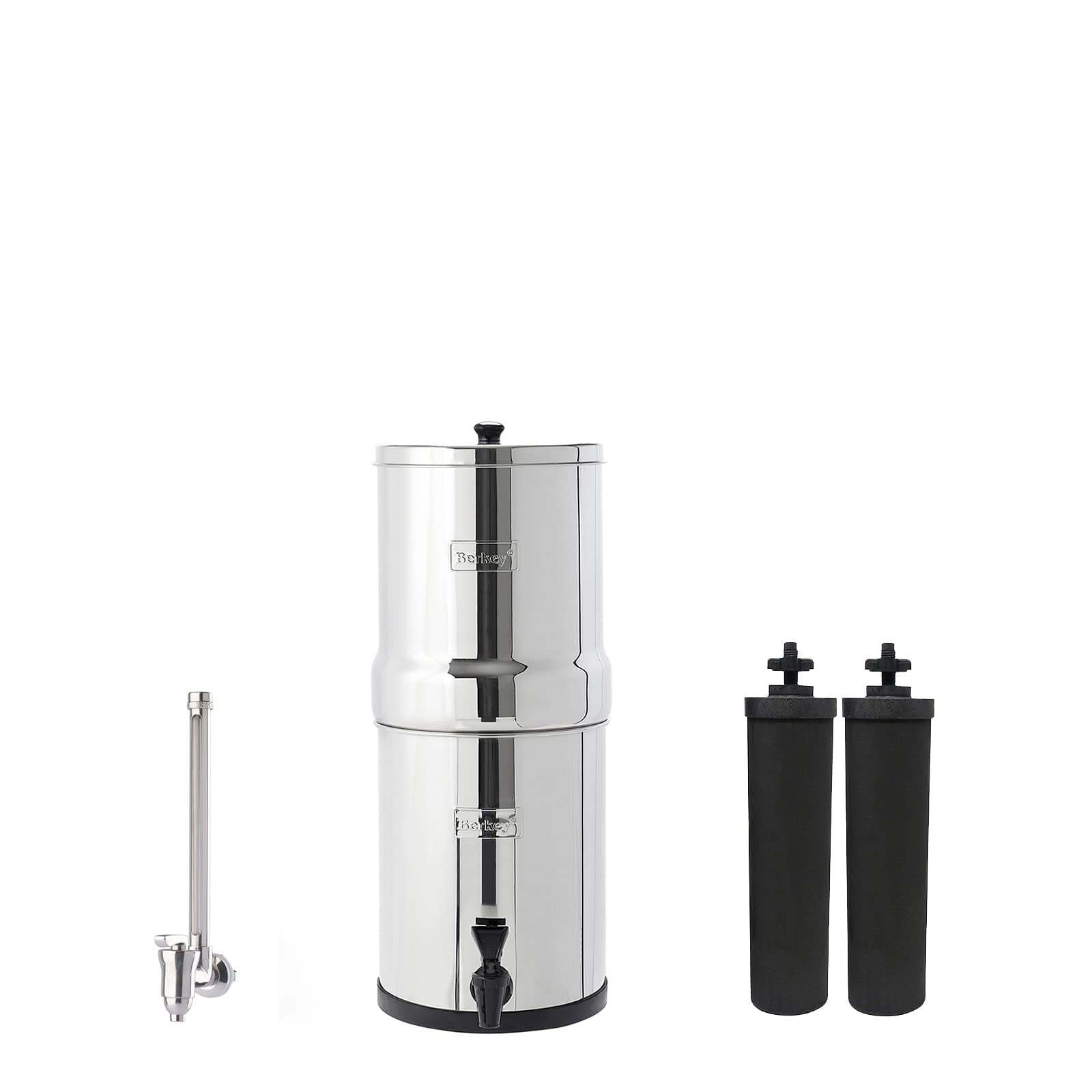 Travel Berkey Gravity-Fed Water Filter System with 2 Black Berkey ...