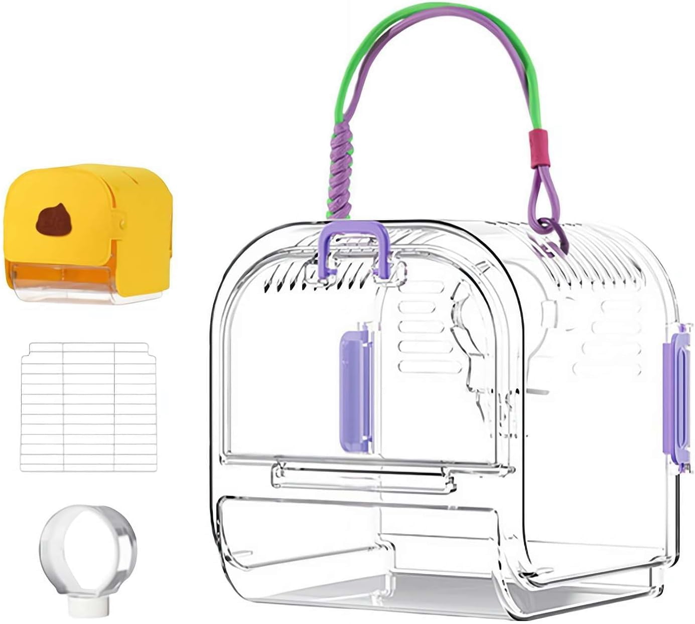 Travel Bird Cage, Portable Clear Small Bird Cage, Bird Carrier Travel ...