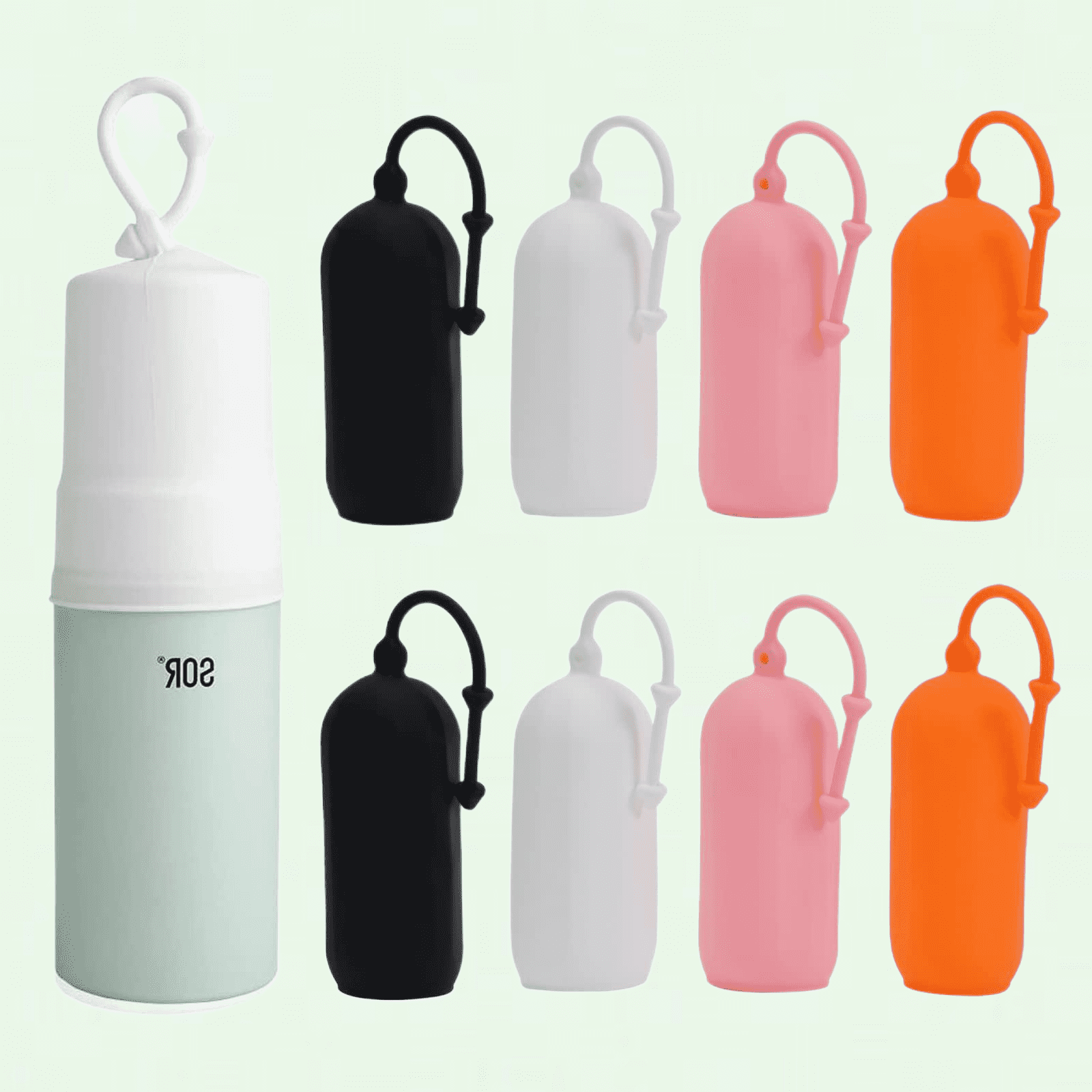 Travel Bottle Caps, 8-Piece Silicone Elastic Sleeves for Travel ...