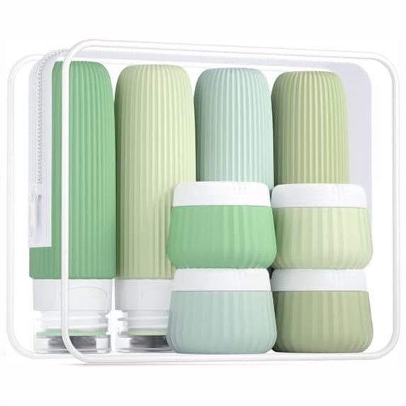 Travel Bottles 8 Pack, TSA Approved 3 oz Travel Containers with Clear ...