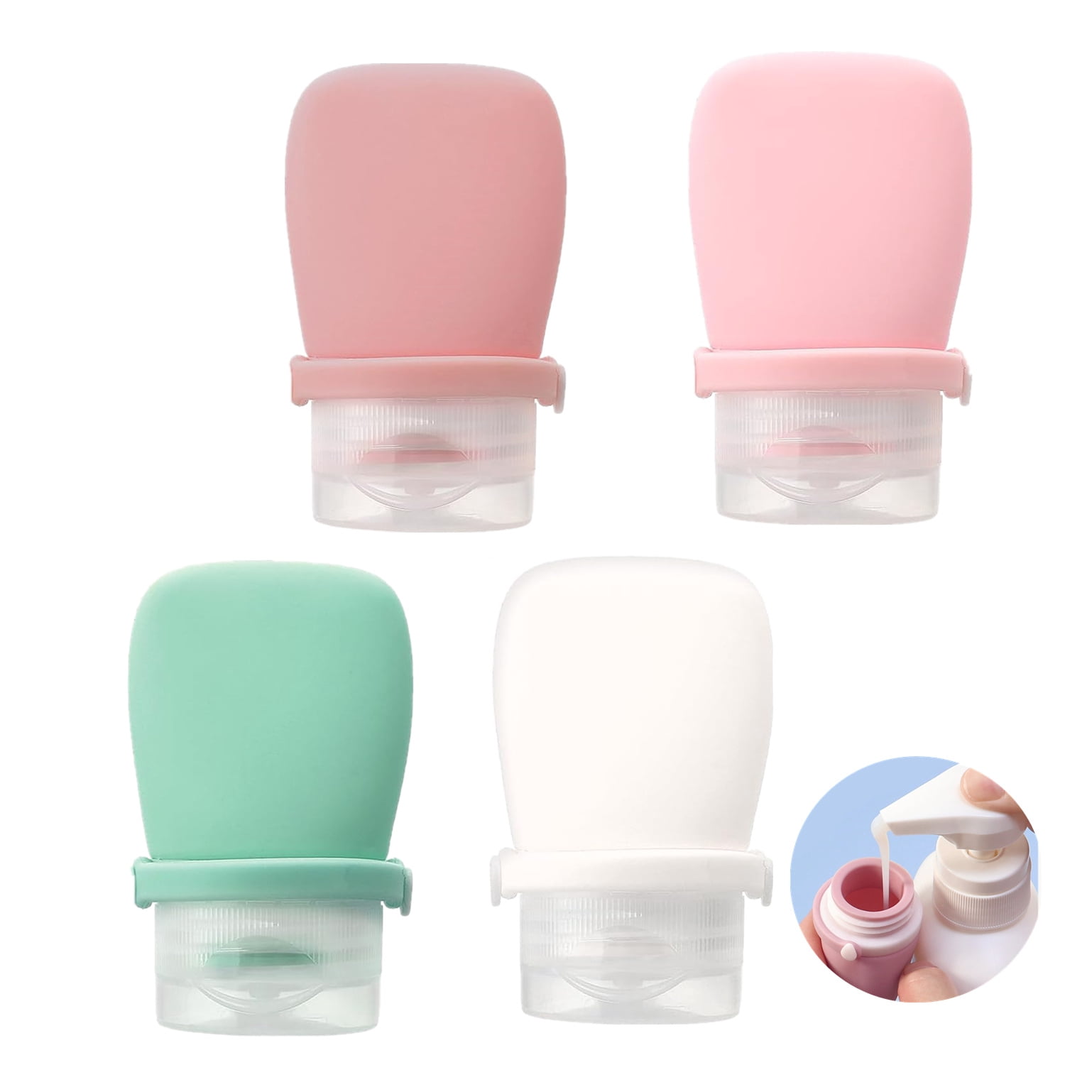 Travel Bottles, Leakproof Silicone Squeeze Bottle Mini Travel Size ...