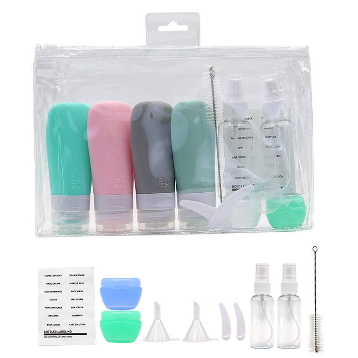 Travel Bottles Set for Toiletries, Travel Essentials Silicone Travel ...
