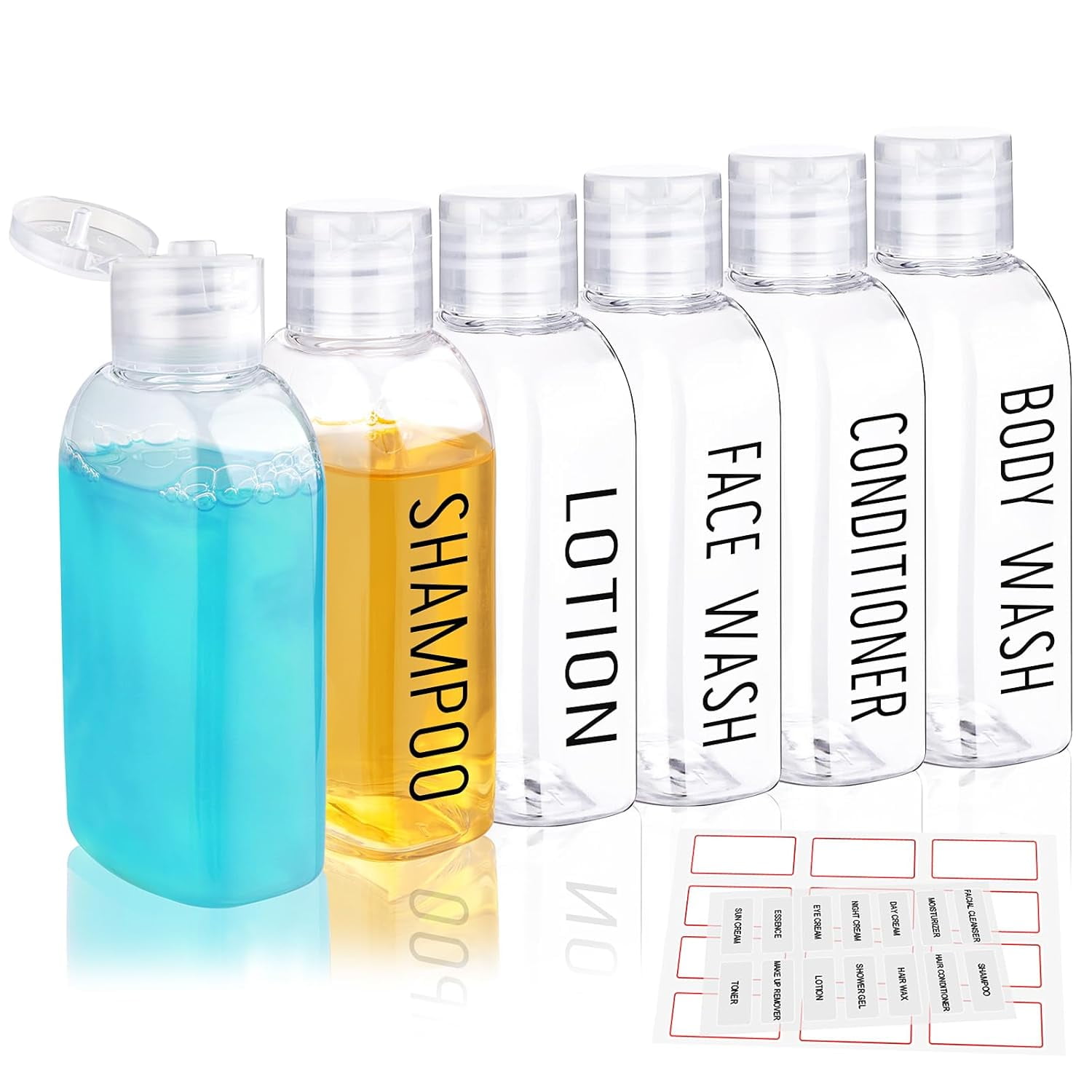 HYOWUIER Travel Bottles, 6 PCS 3.4oz/100ml TSA Approved Leakproof ...