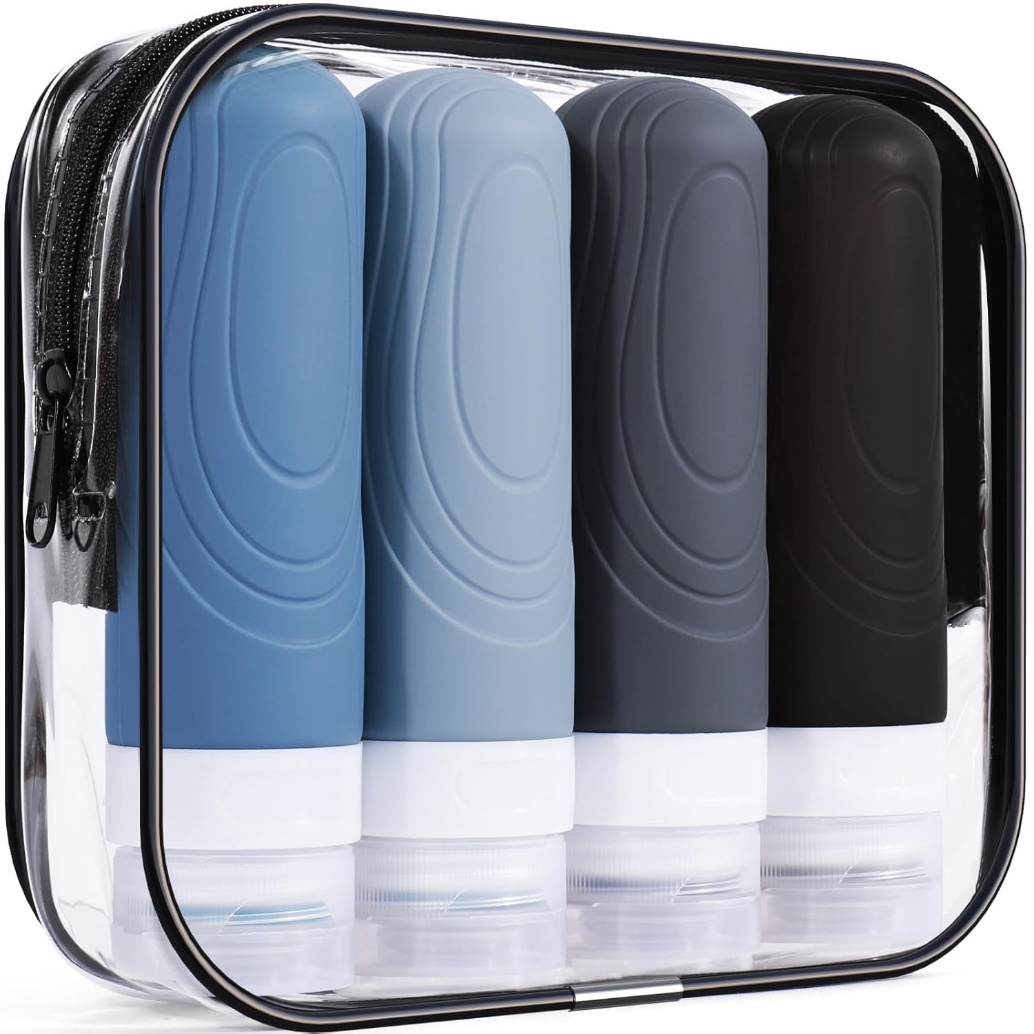 Travel Bottles for Toiletries,TSA Approved 3oz size Leak Proof Silicone ...
